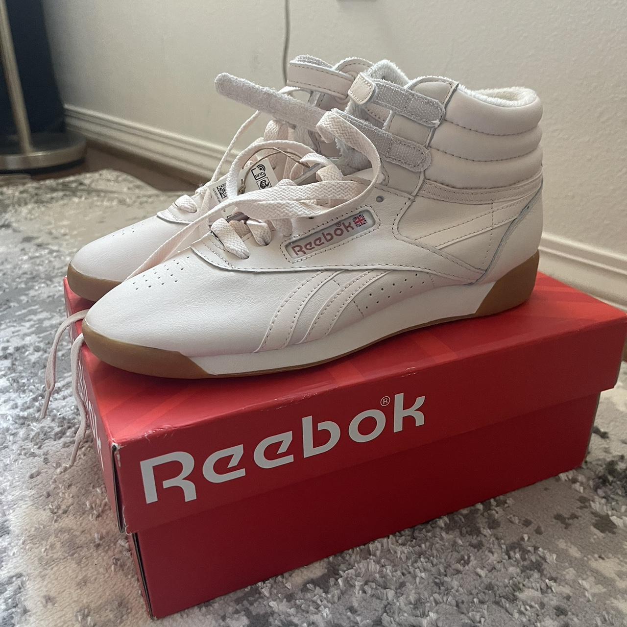 Brand new never worn Reebok Freestyle Hi in light... | Depop