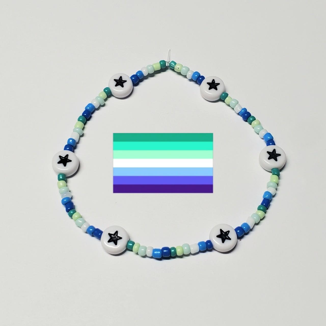 💙🤍MLM PRIDE FLAG BRACELET🤍💙 MLM flag bracelet!! Has... - Depop