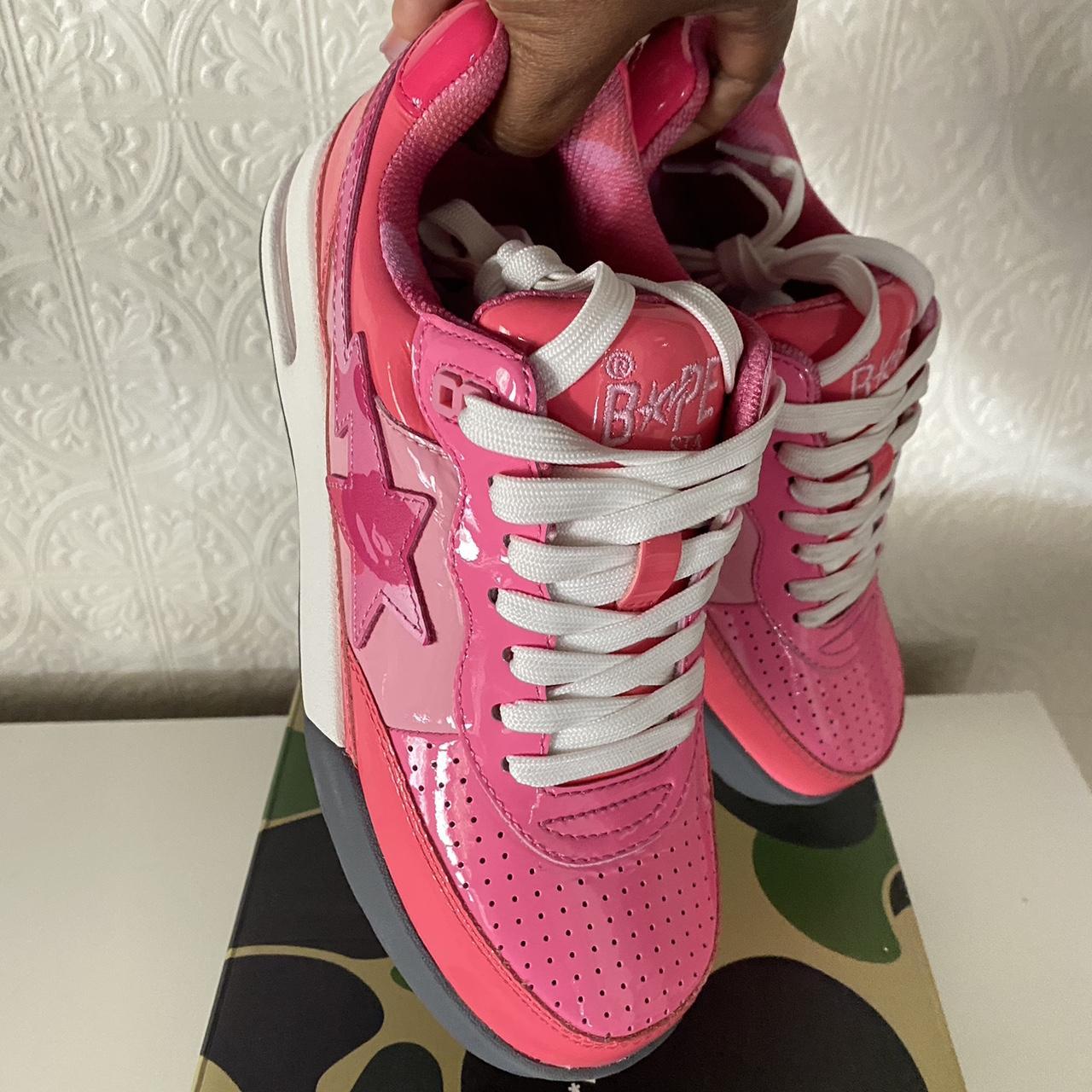 BAPESTA PINK CAMO // MENS SZ 6 // WOMENS SZ US 8 W//... - Depop