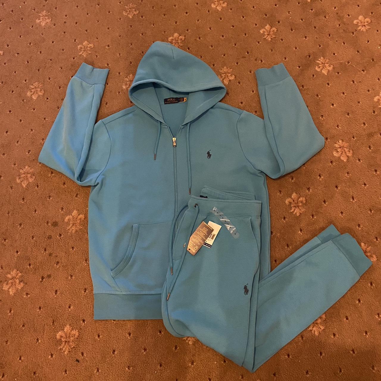 Polo Ralph Lauren tracksuit light blue medium/small... - Depop