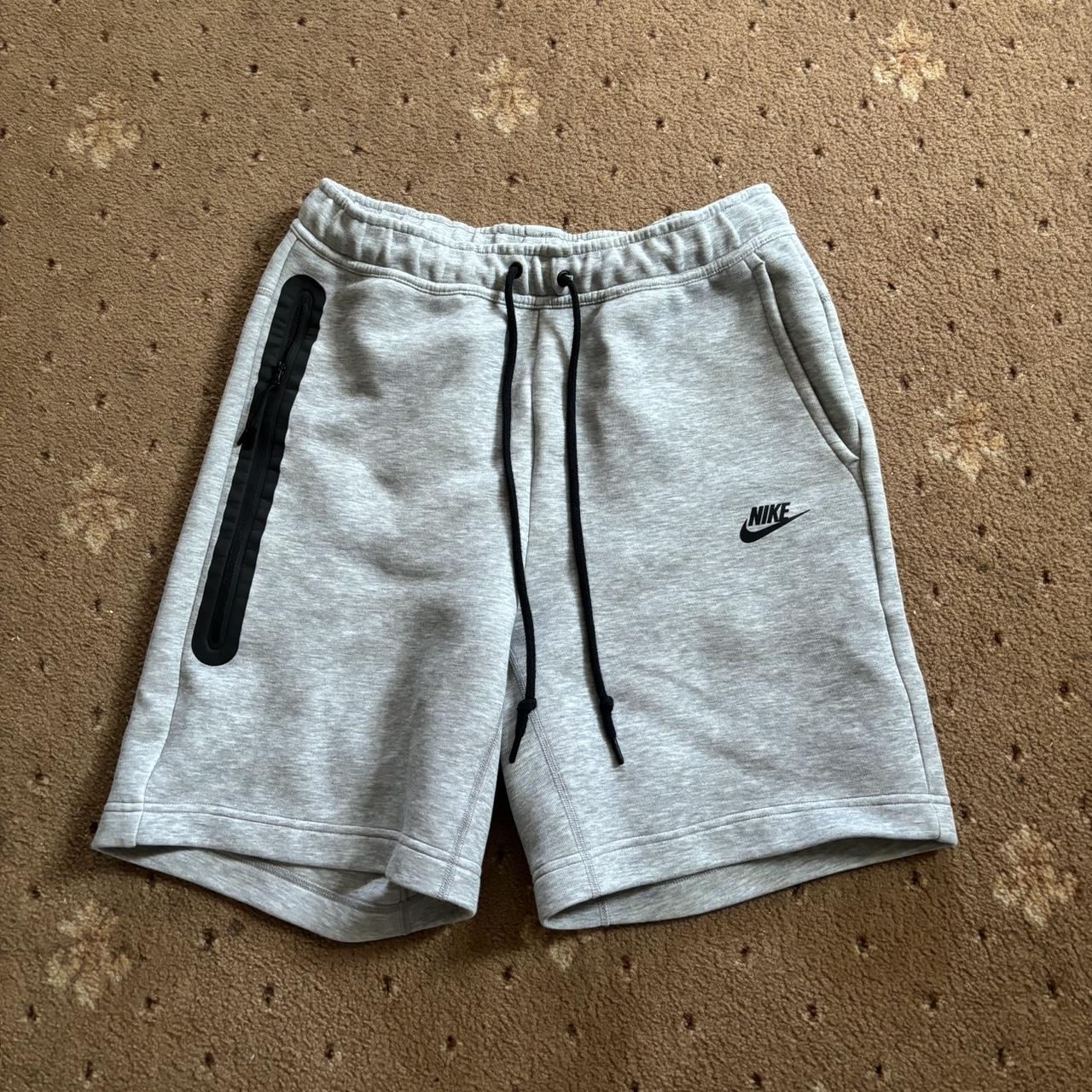 Nike tech fleece shorts grey medium new season... - Depop
