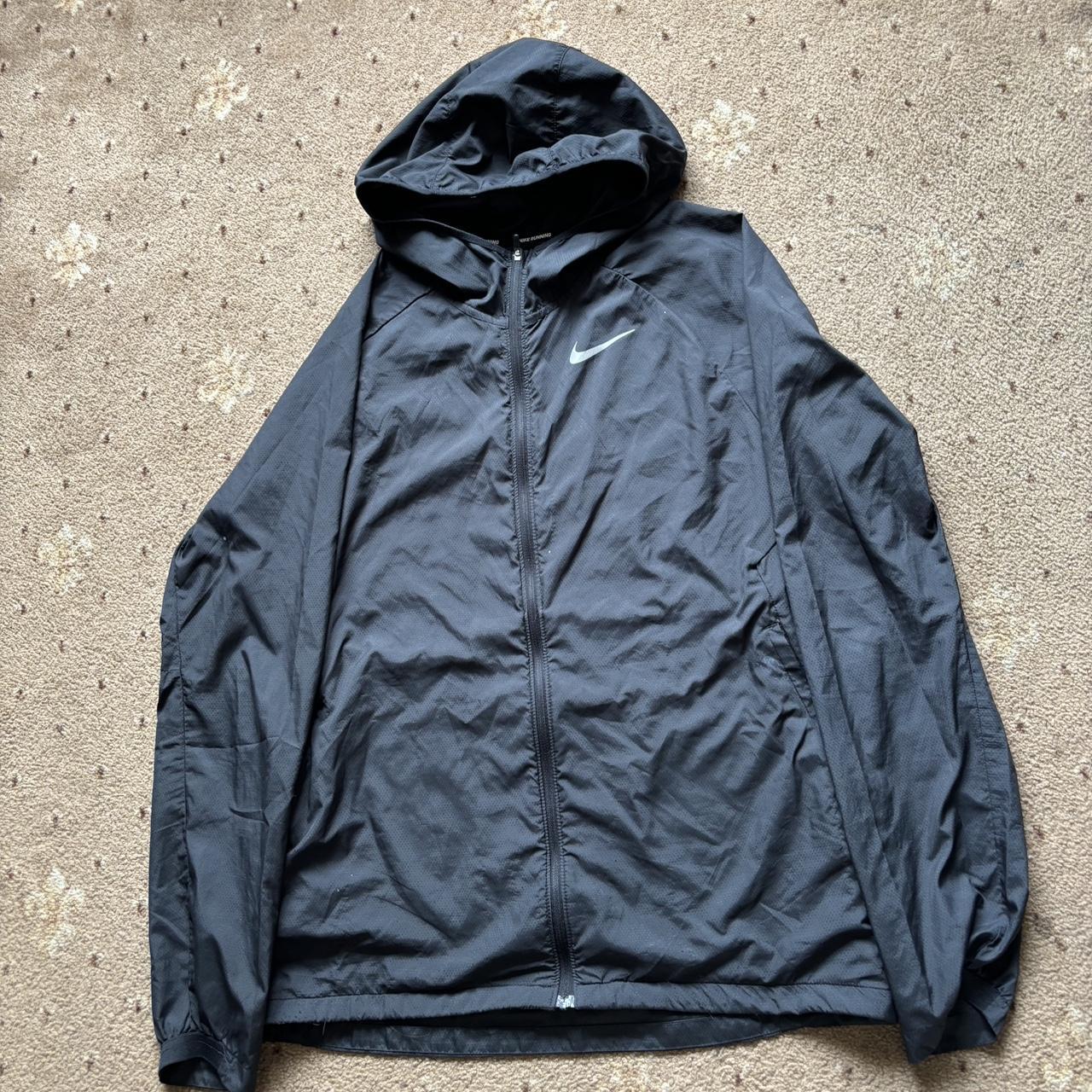Nike miler repel black jacket windbreaker Windrunner... - Depop