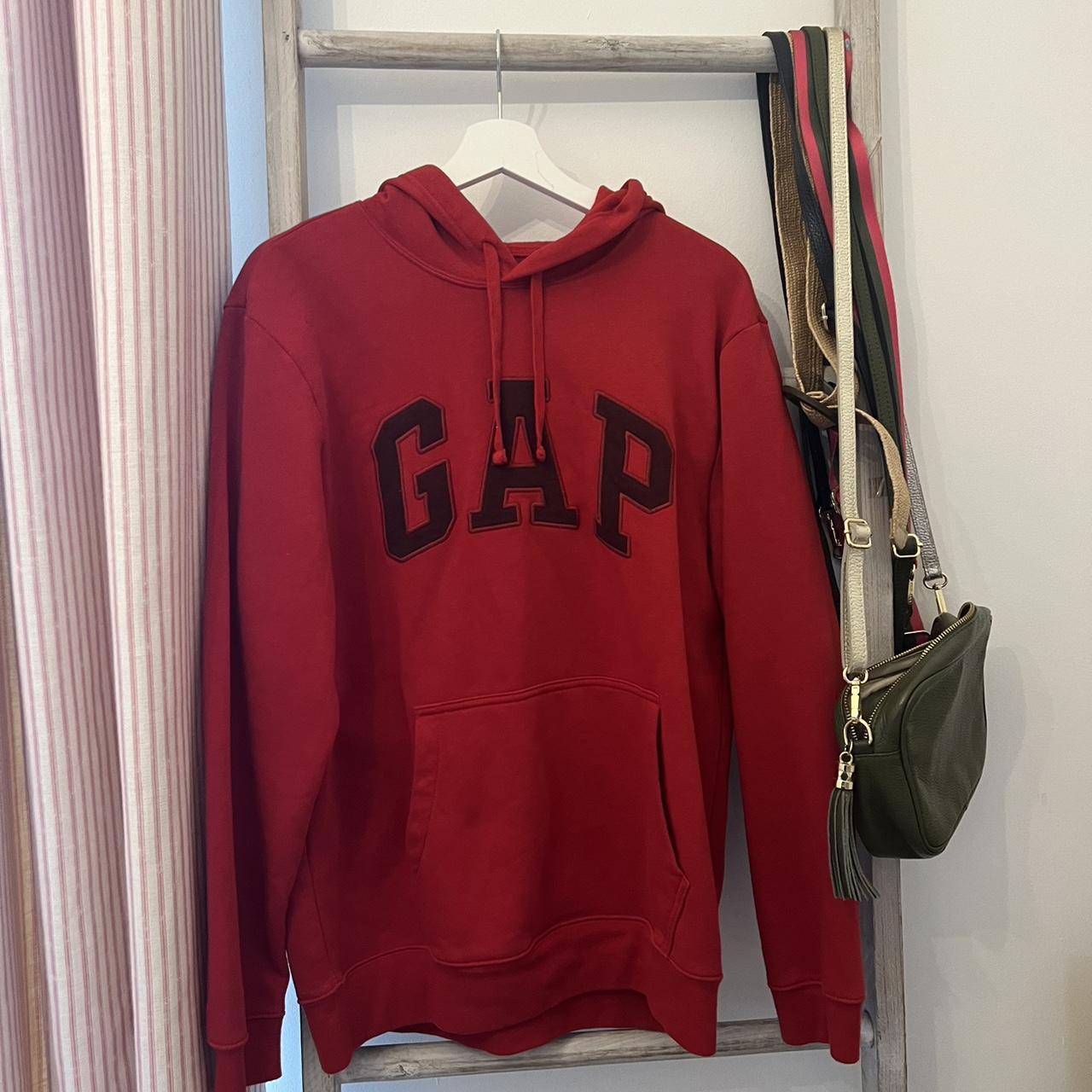 Red GAP hoodie, size M Only worn about once or... - Depop