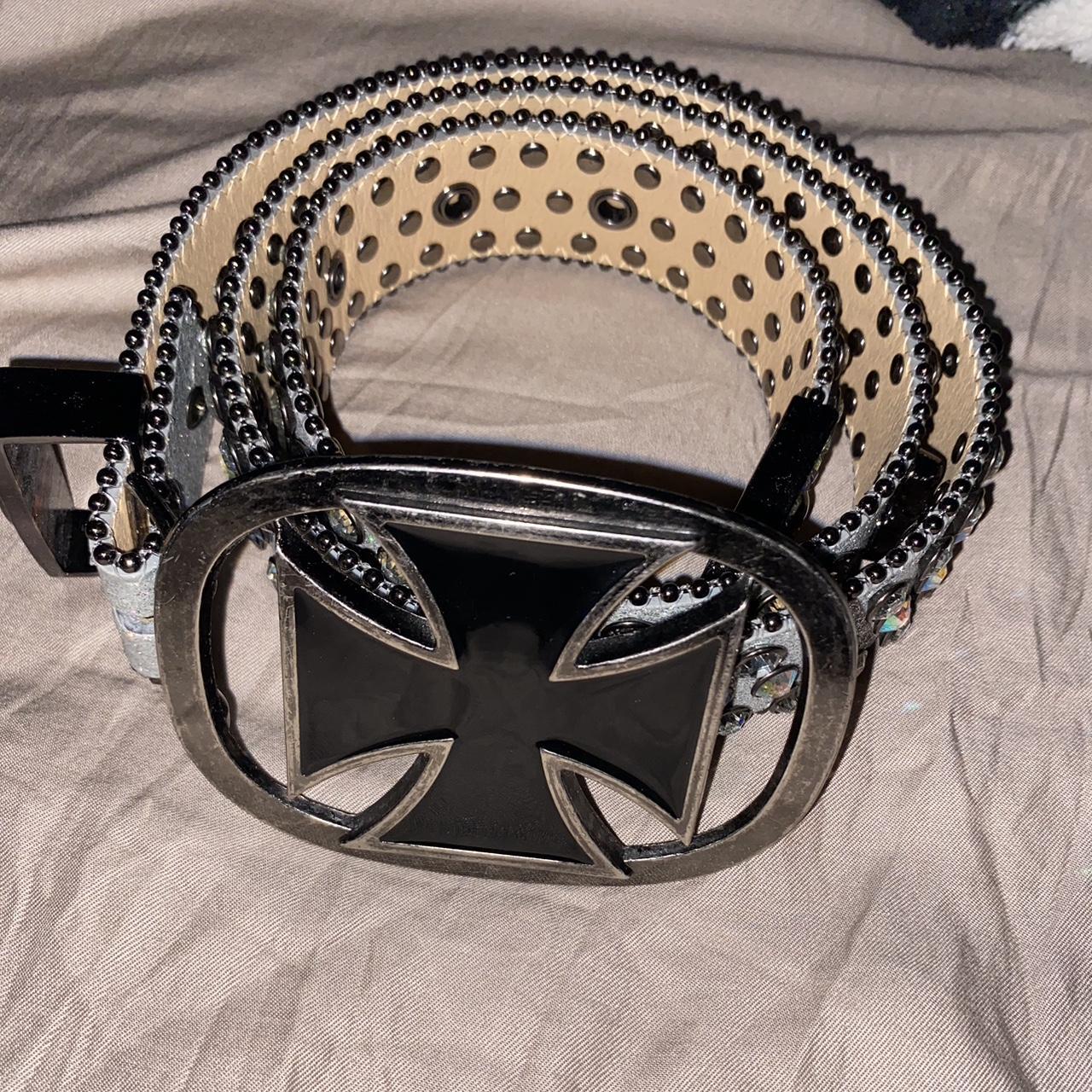 42” y2k cyber y2k emo Edgar belt custom made belt bb... - Depop