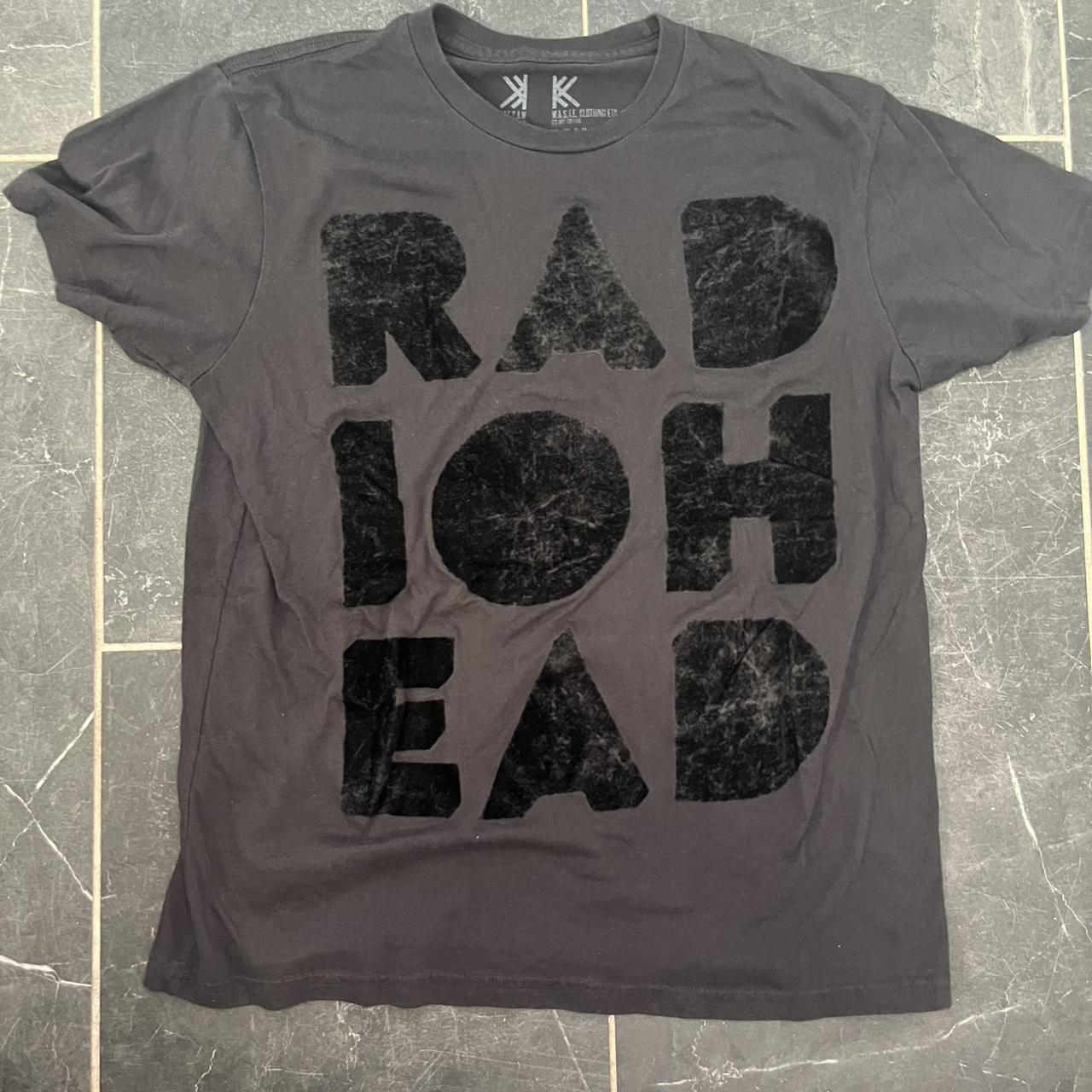 RaidoHead shirt velvet detailing - Depop