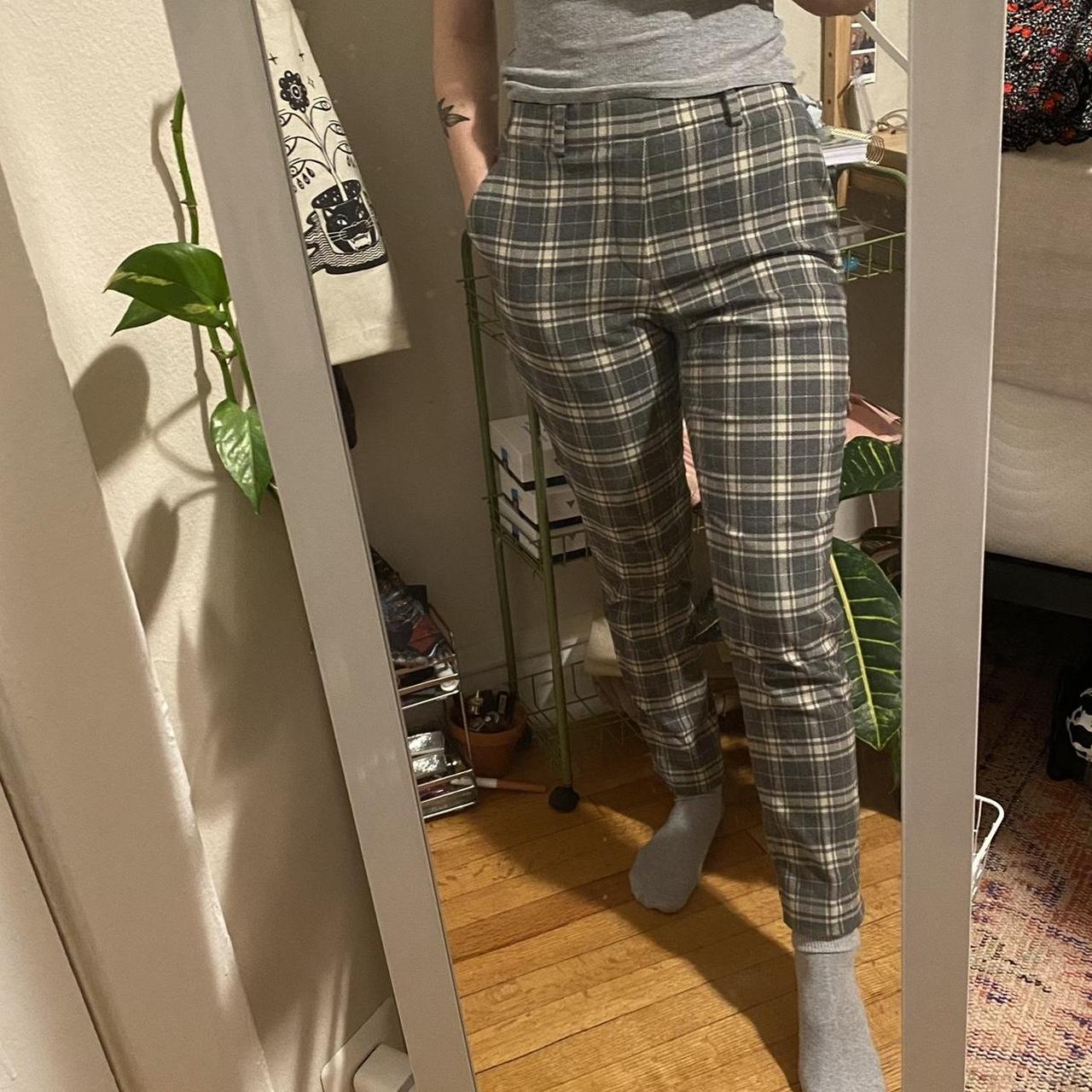 Cute cozy high waisted plaid pants Could easily be... - Depop