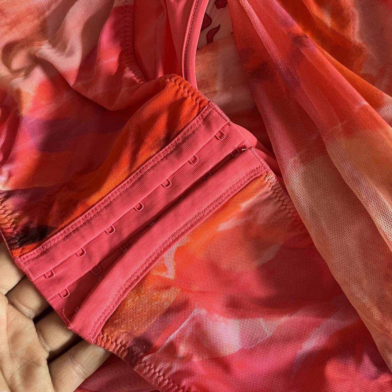 GLASSONS pink and orange corset, sz L $25 - Depop