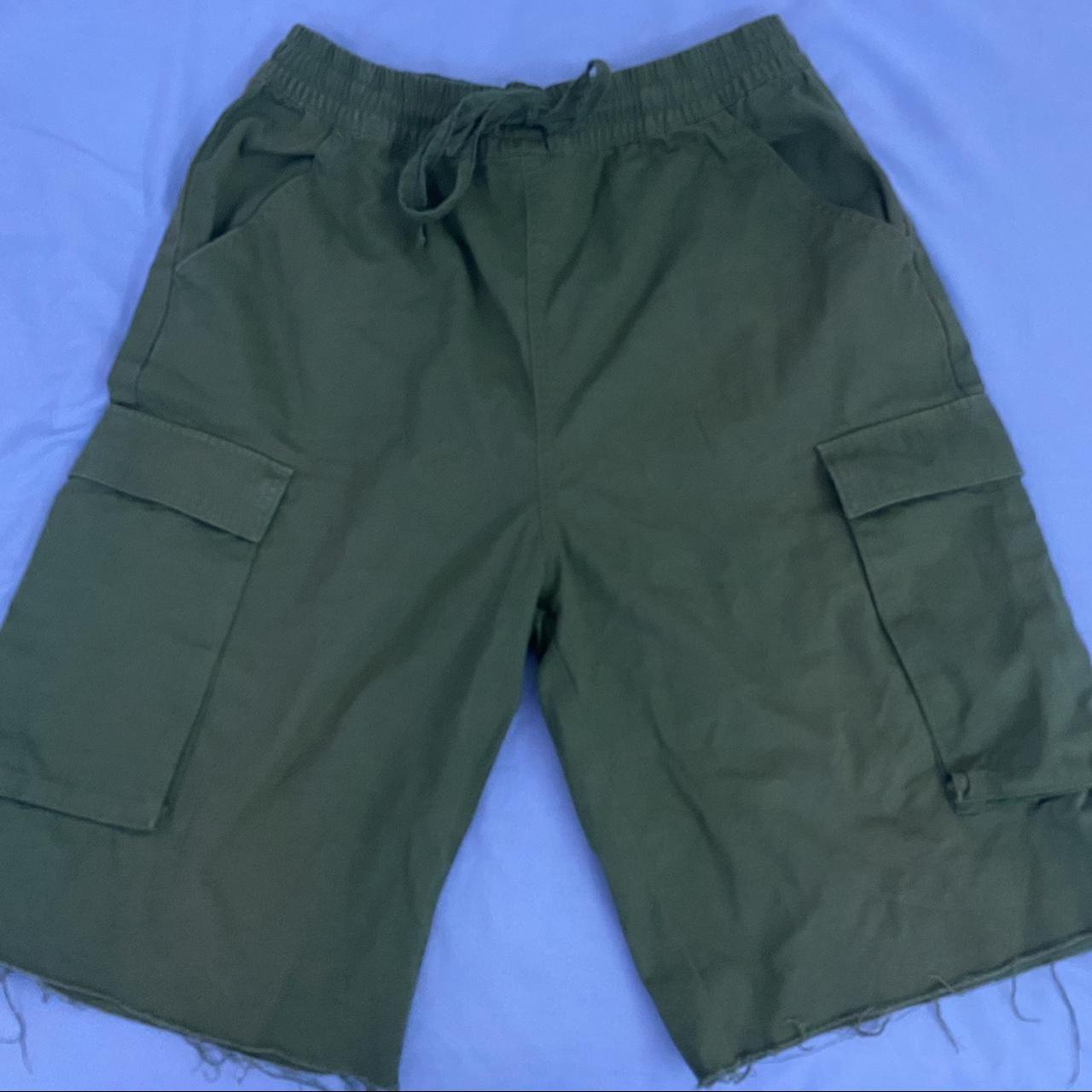 Khaki Baggy Fit Cargo Shorts Perfect For Summer Depop