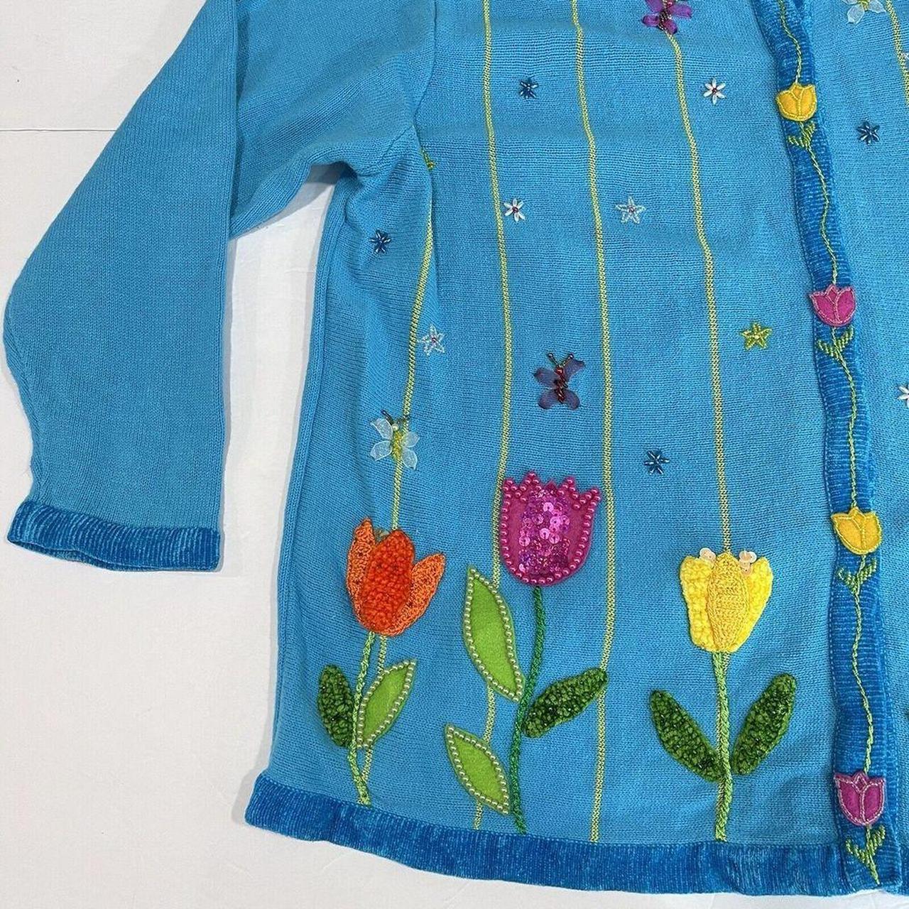 Quacker Factory Easter Bunny Tulips Beaded... - Depop