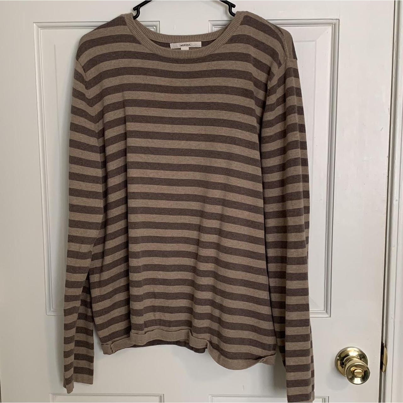 Vintage striped earth tone sweater. Really... - Depop