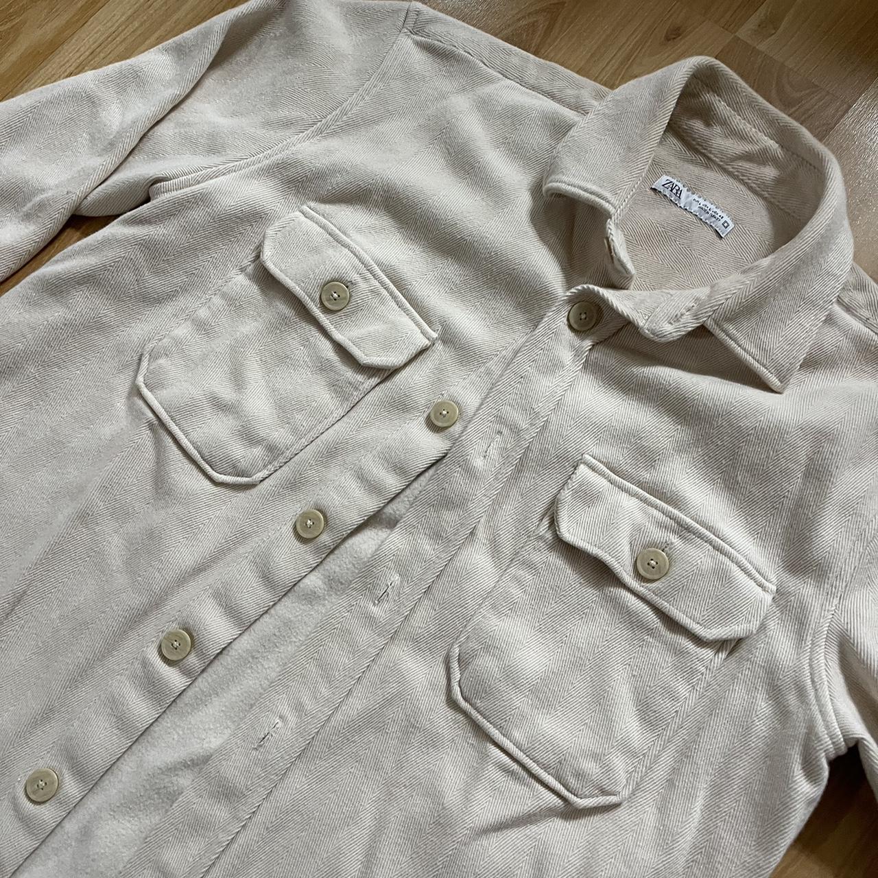 Essential Cream Zara Shacket! Cream Zara Jacket!... - Depop