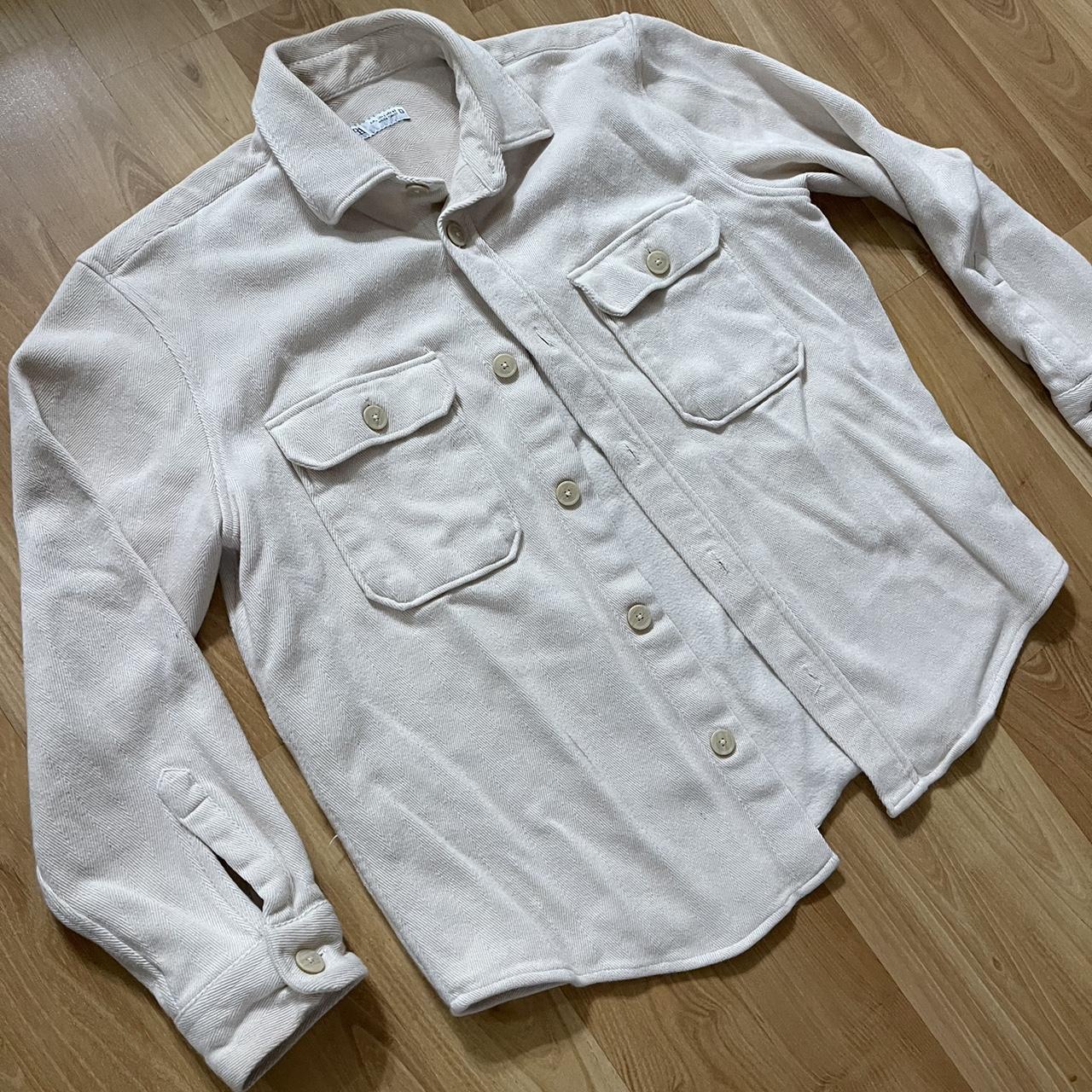 Essential Cream Zara Shacket! Cream Zara Jacket!... - Depop