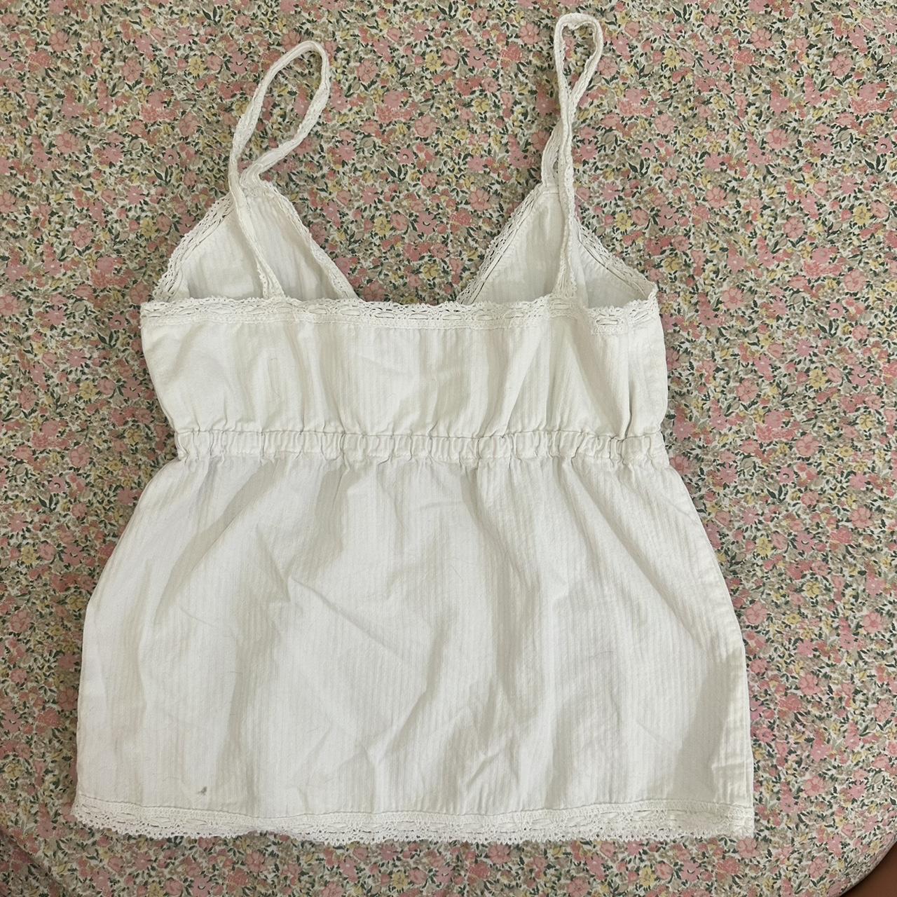 REPOP!! brandy melville edith lace v cut babydoll... | Depop