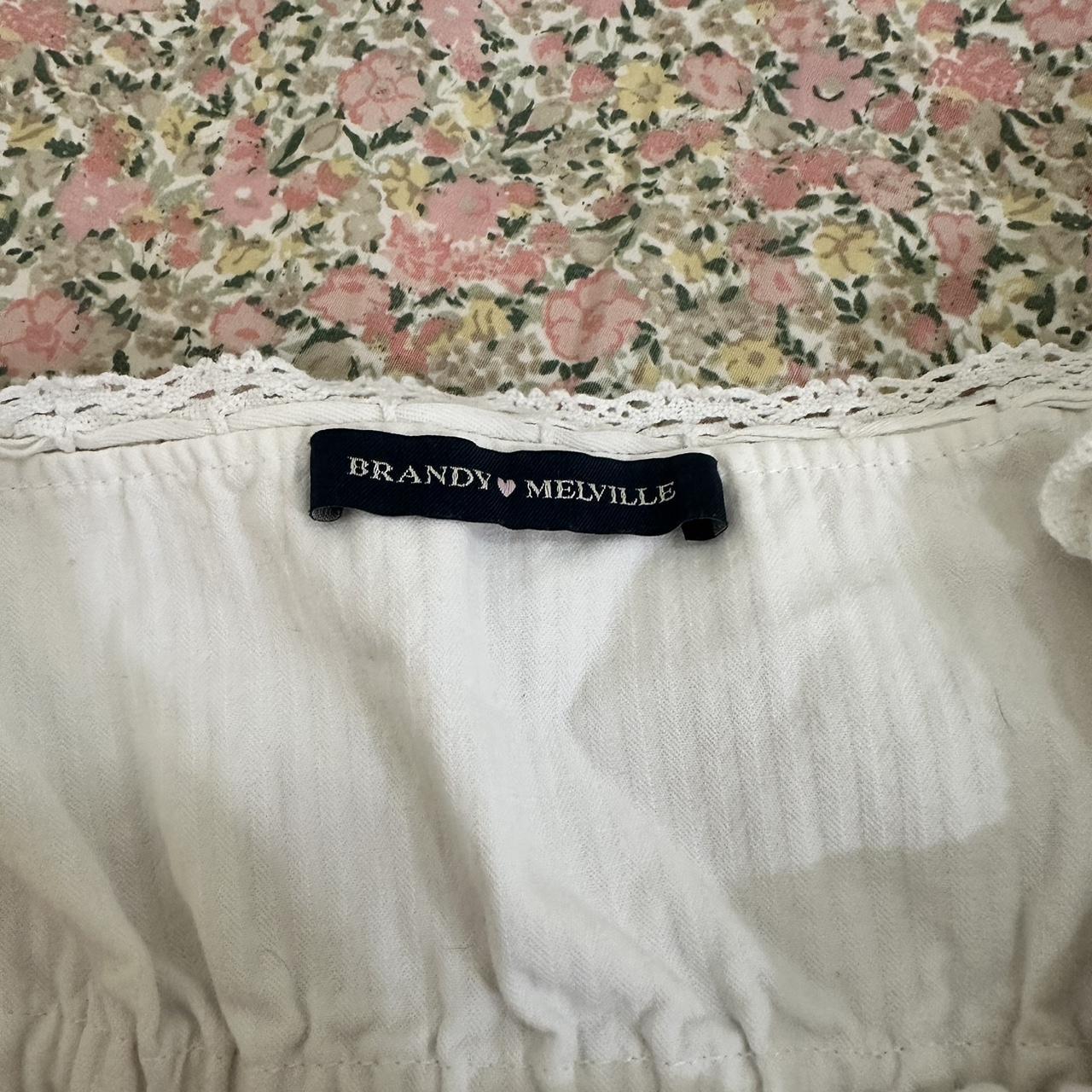 REPOP!! brandy melville edith lace v cut babydoll... | Depop