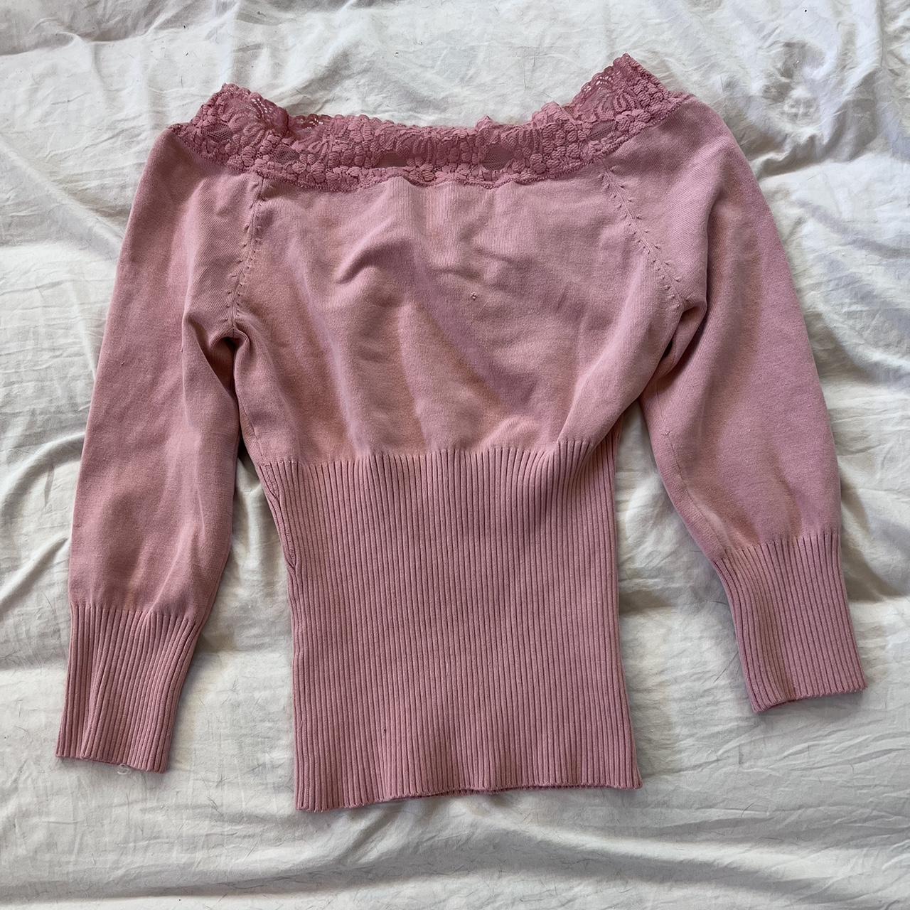Pink bebe top with rhinestone detailing #bebe #y2k - Depop