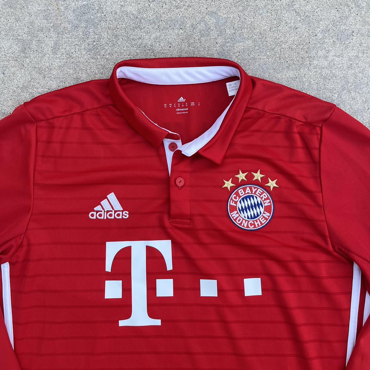 FC Bayern long sleeve adidas home jersey lewandowski... - Depop