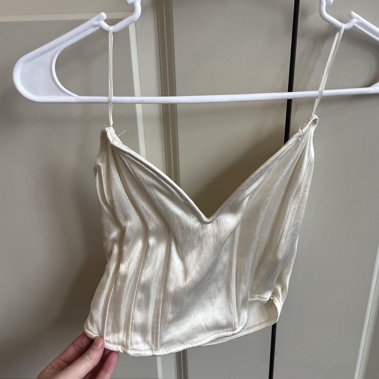 Zara corset top Hard to get a good picture- it is... - Depop