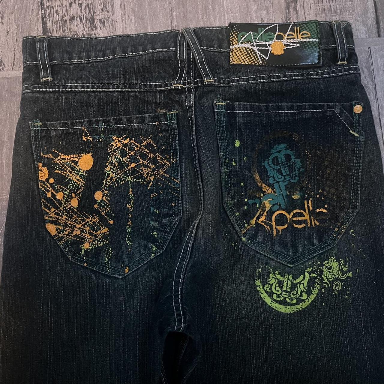 Jesse Pinkman type Y2k jeans with crazy back pocket... - Depop