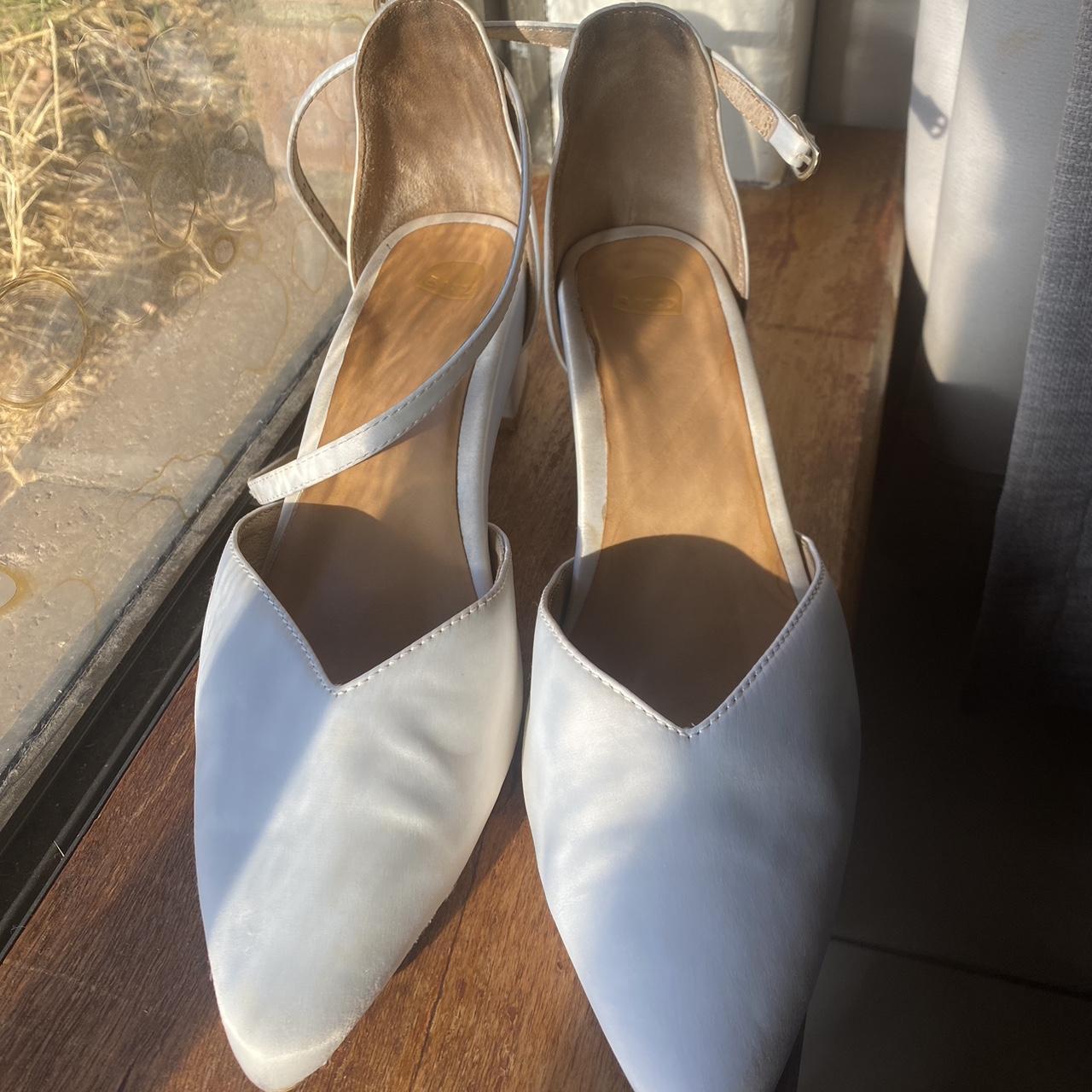 Bared Quelea satin wedding shoes. Size 39. Worn... - Depop