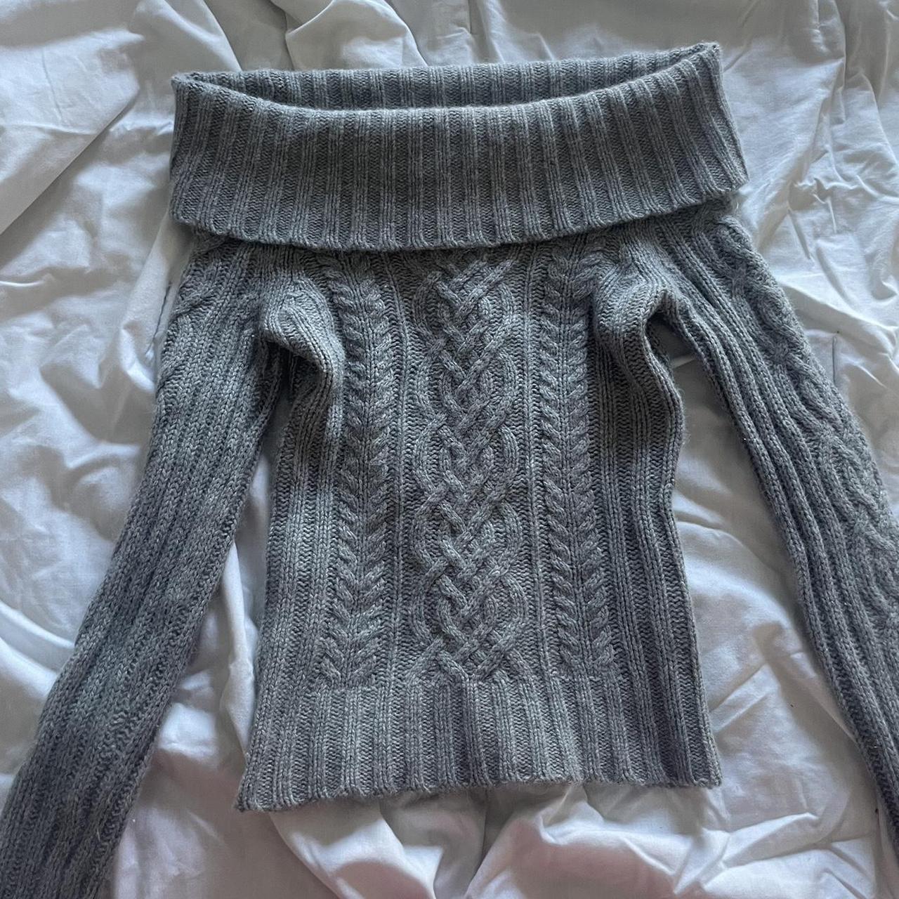 vintage abercrombie off shoulder sweater - Depop