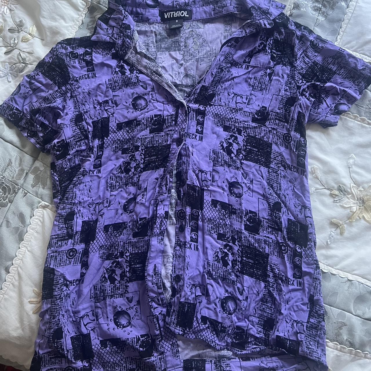 -Vitriol Japanese street style button up -Can be... - Depop