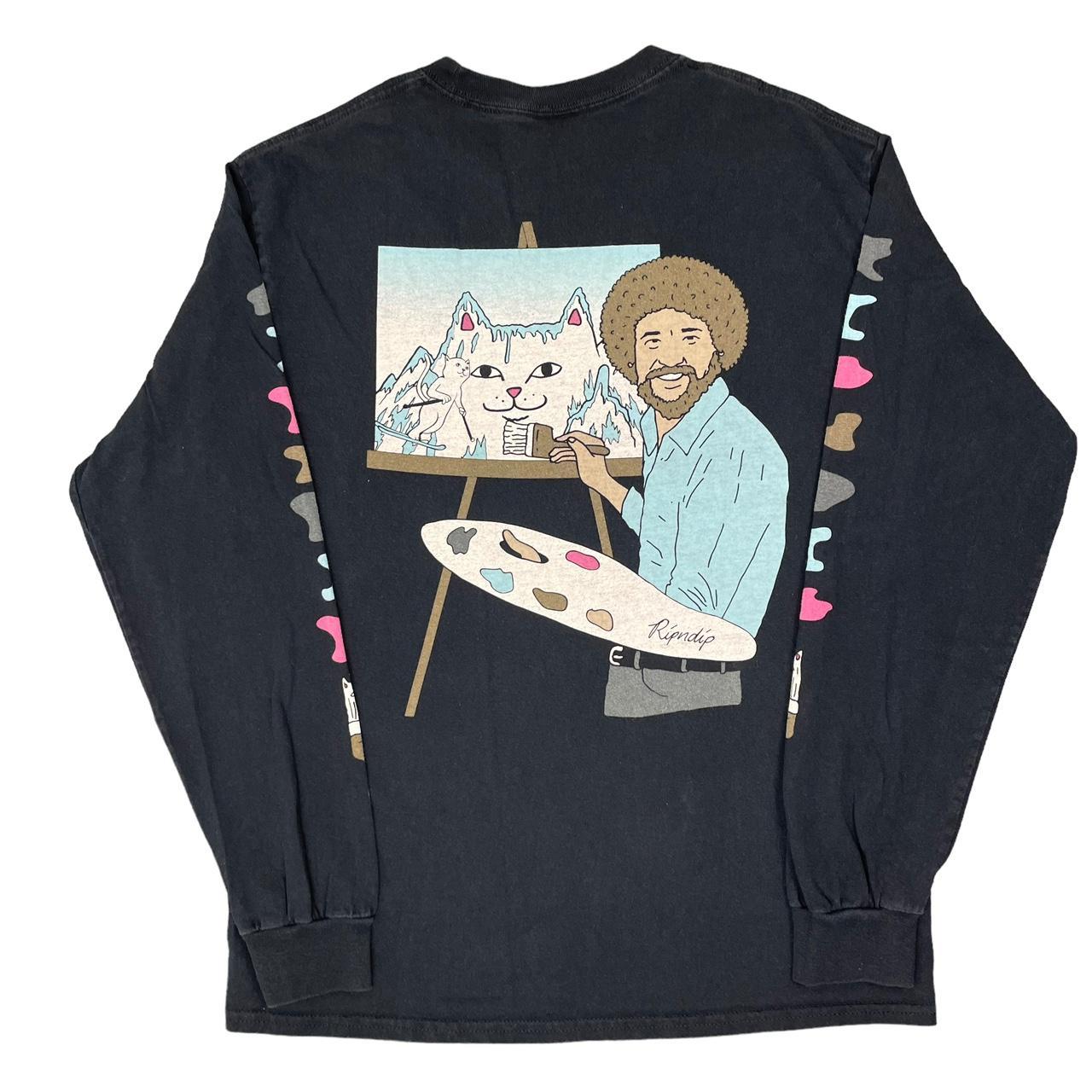 RipNDip Bob Ross Longsleeve Small holes in front - Depop