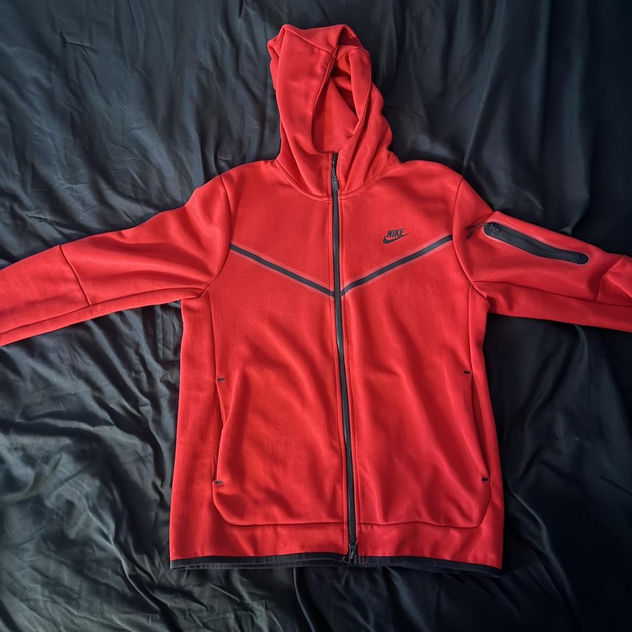 Red Nike Tech Fleece Hoodie! New without tags Size... - Depop