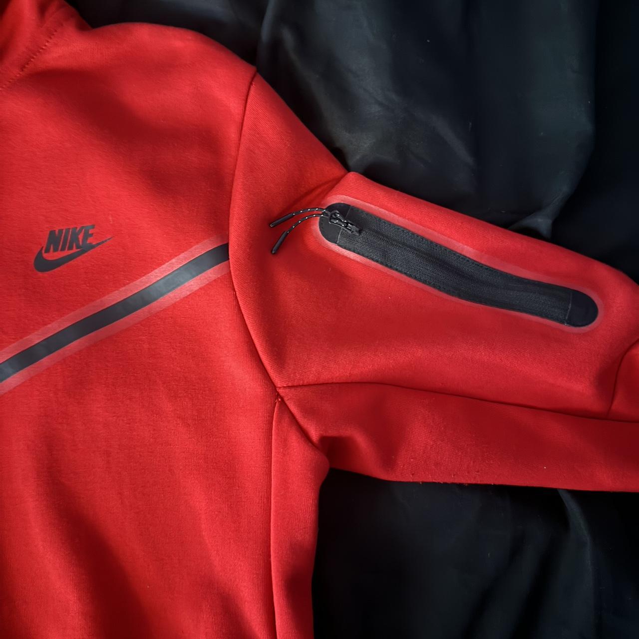 Red Nike Tech Fleece Hoodie! New without tags Size... - Depop