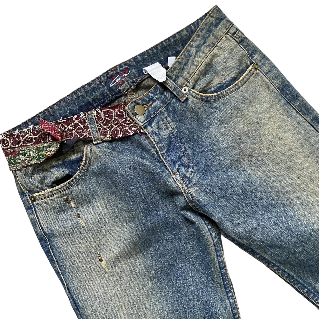 Vintage GOA Indian sally flare jeans with piercings!... - Depop