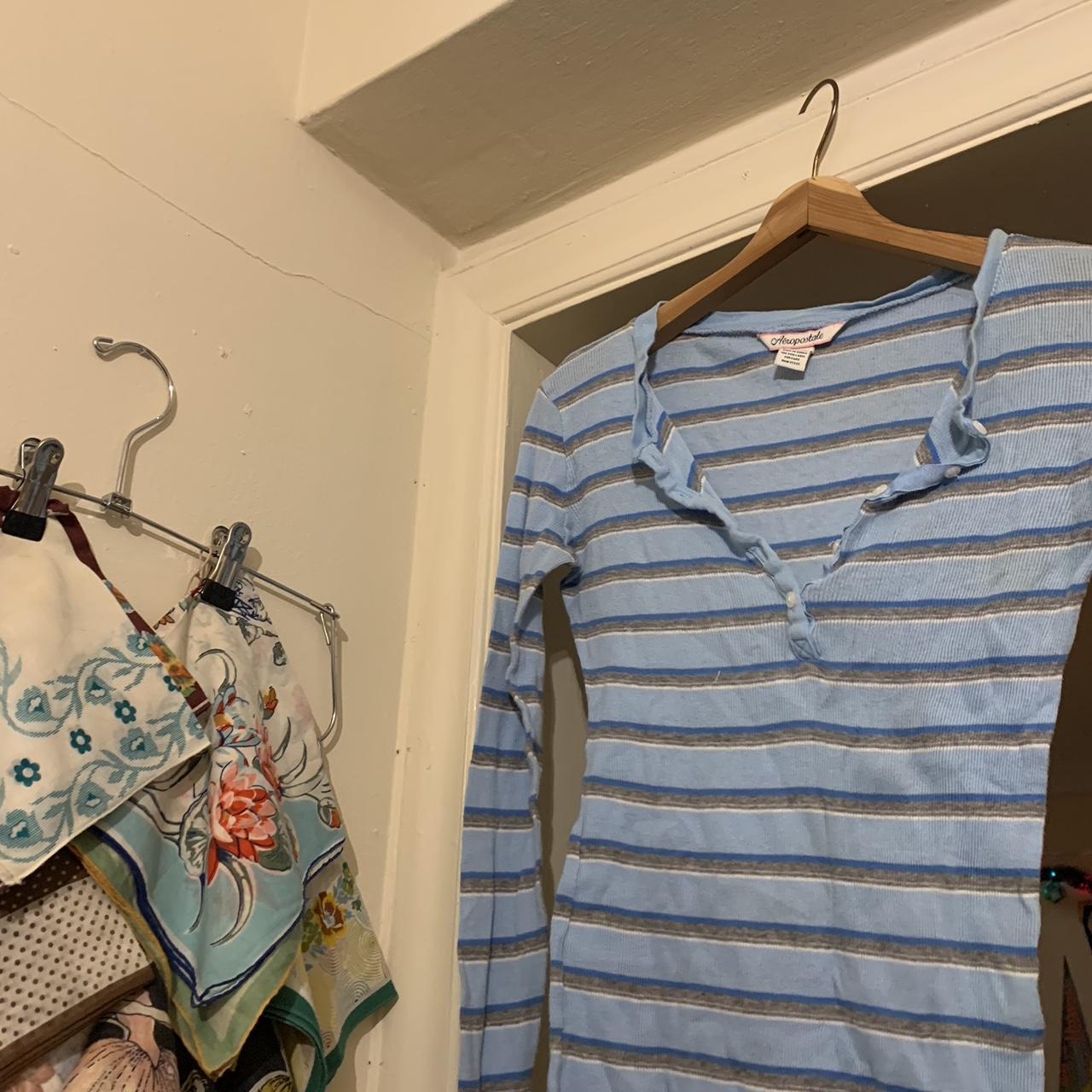 Aeropostale long sleeve striped top Early 2000s - Depop