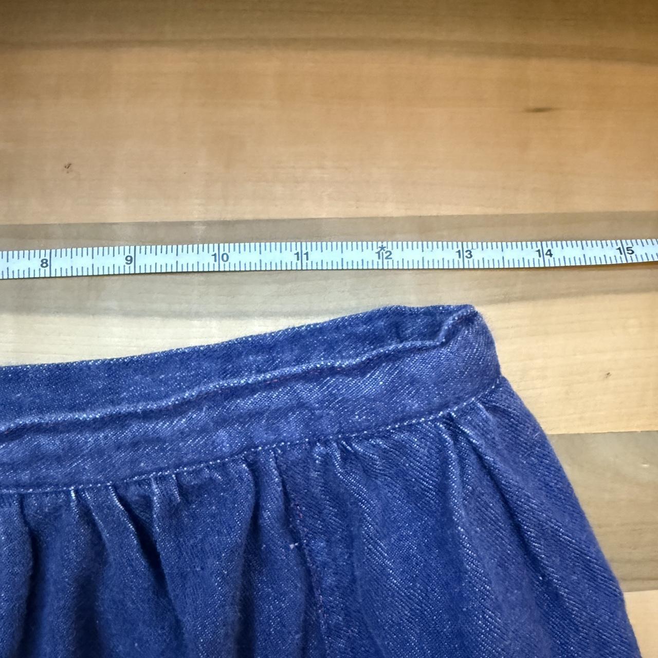 70s denim midi square dancing skirt Bottom hem... | Depop