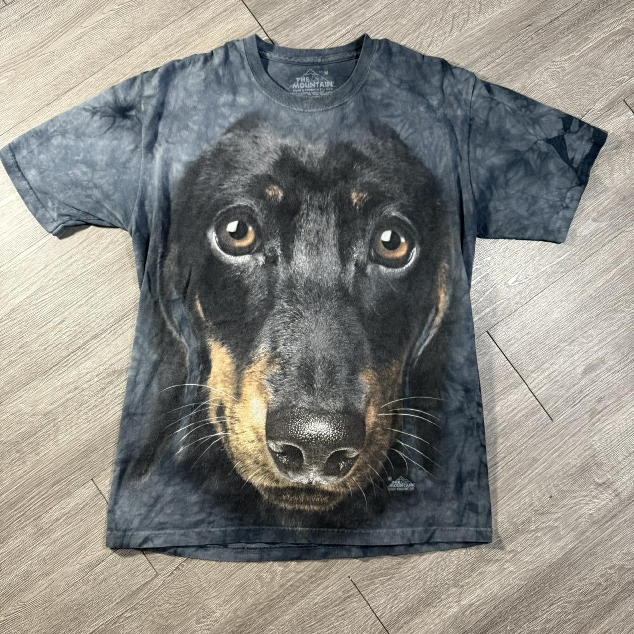 Y2K Medium Grey Tye Dye The Mountain Winnie Dog AOP... - Depop