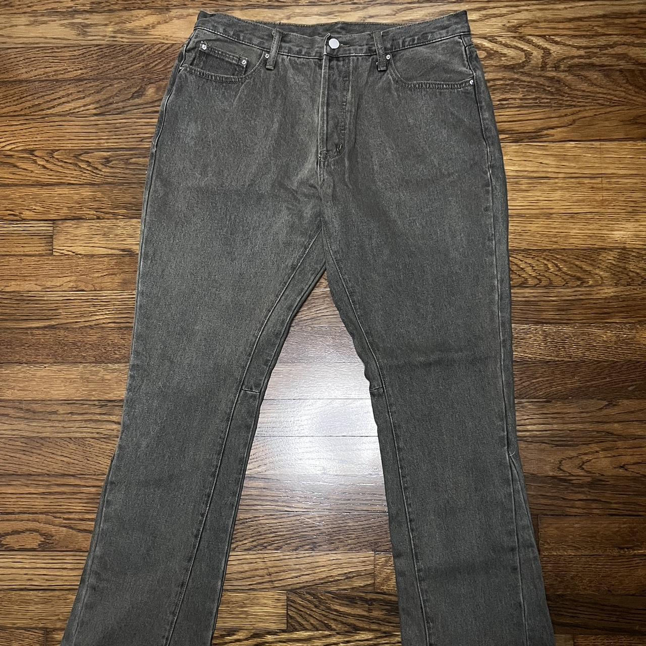 mnml flared jeans just been tried on size 33 waist - Depop