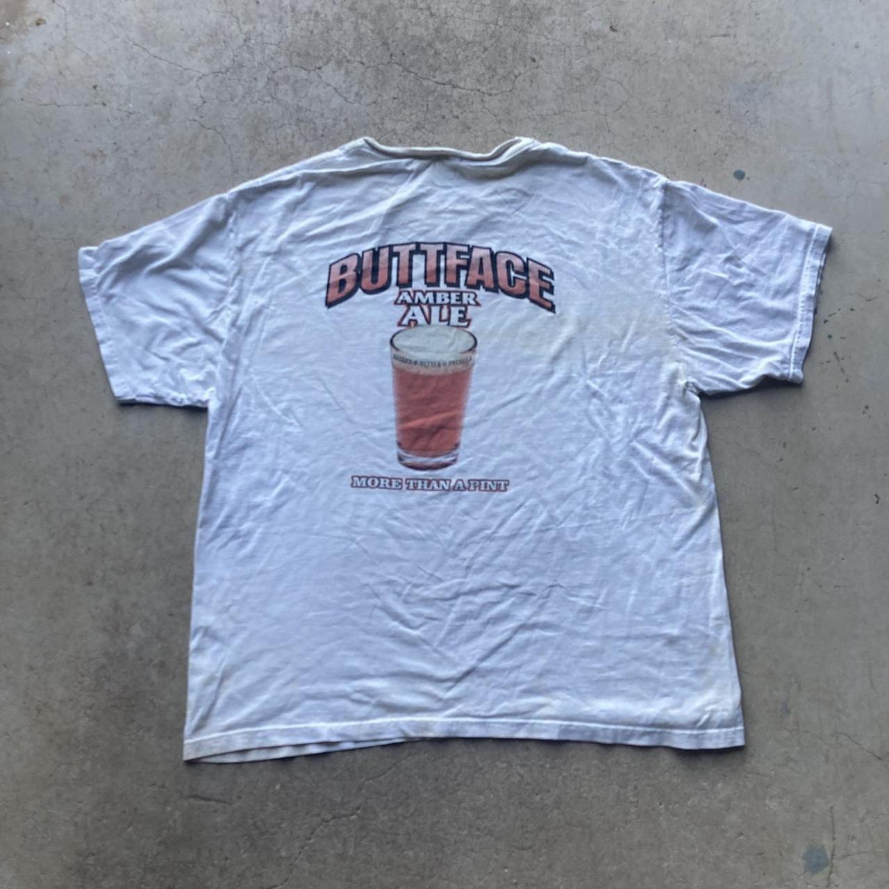 Vintage Beer Buttface T-Shirt Large Super cool... - Depop