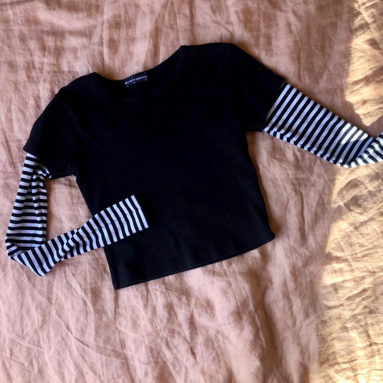 Brandy Melville long sleeve layered tee internet emo... - Depop