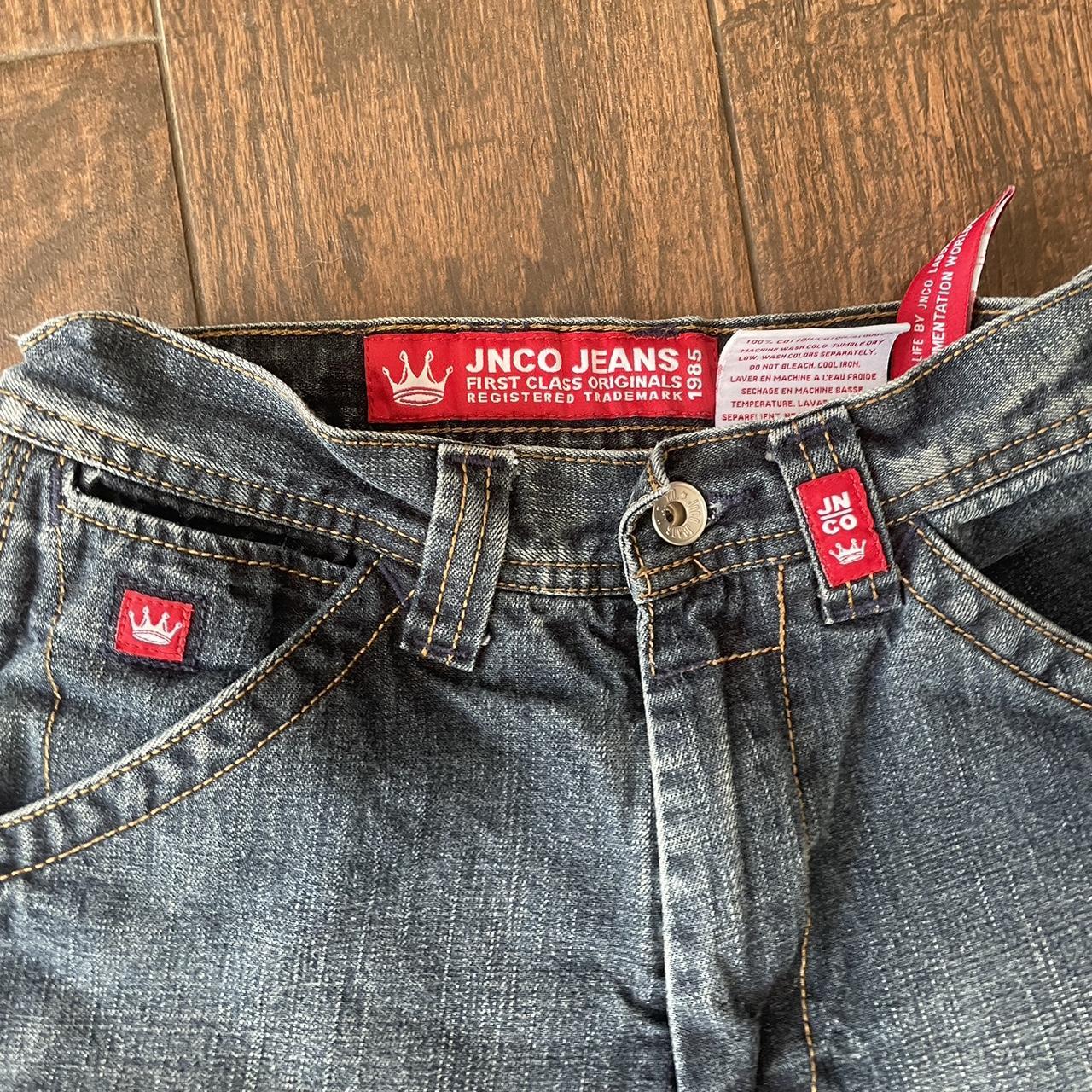 Jnco jorts. Flaws shown. Size 8 super small, let me... - Depop