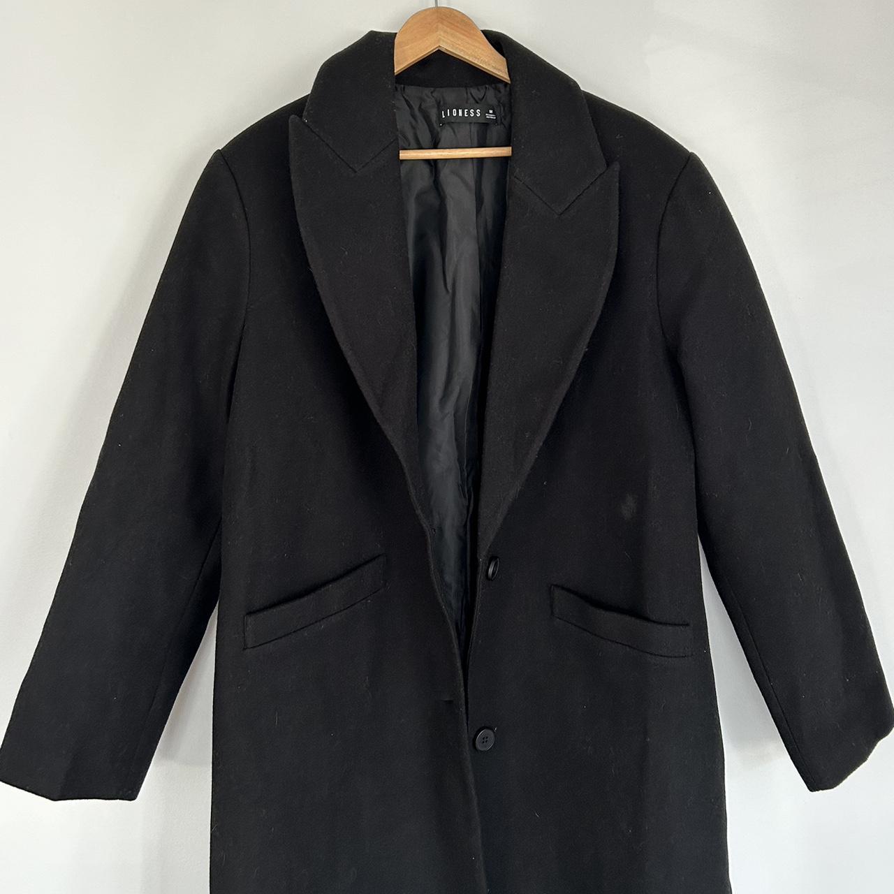 LIONESS OLSEN COAT ONYX Size: M Luxury and... - Depop