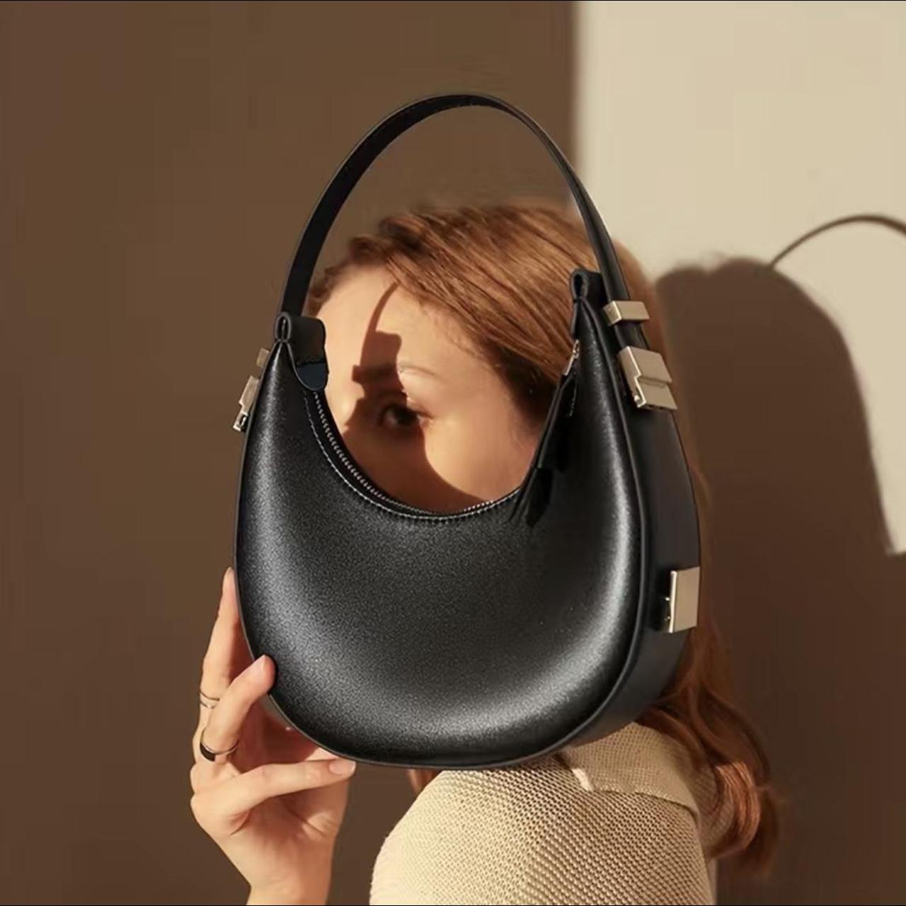 Minimalist moon shaped shoulder bag Minimalist... - Depop