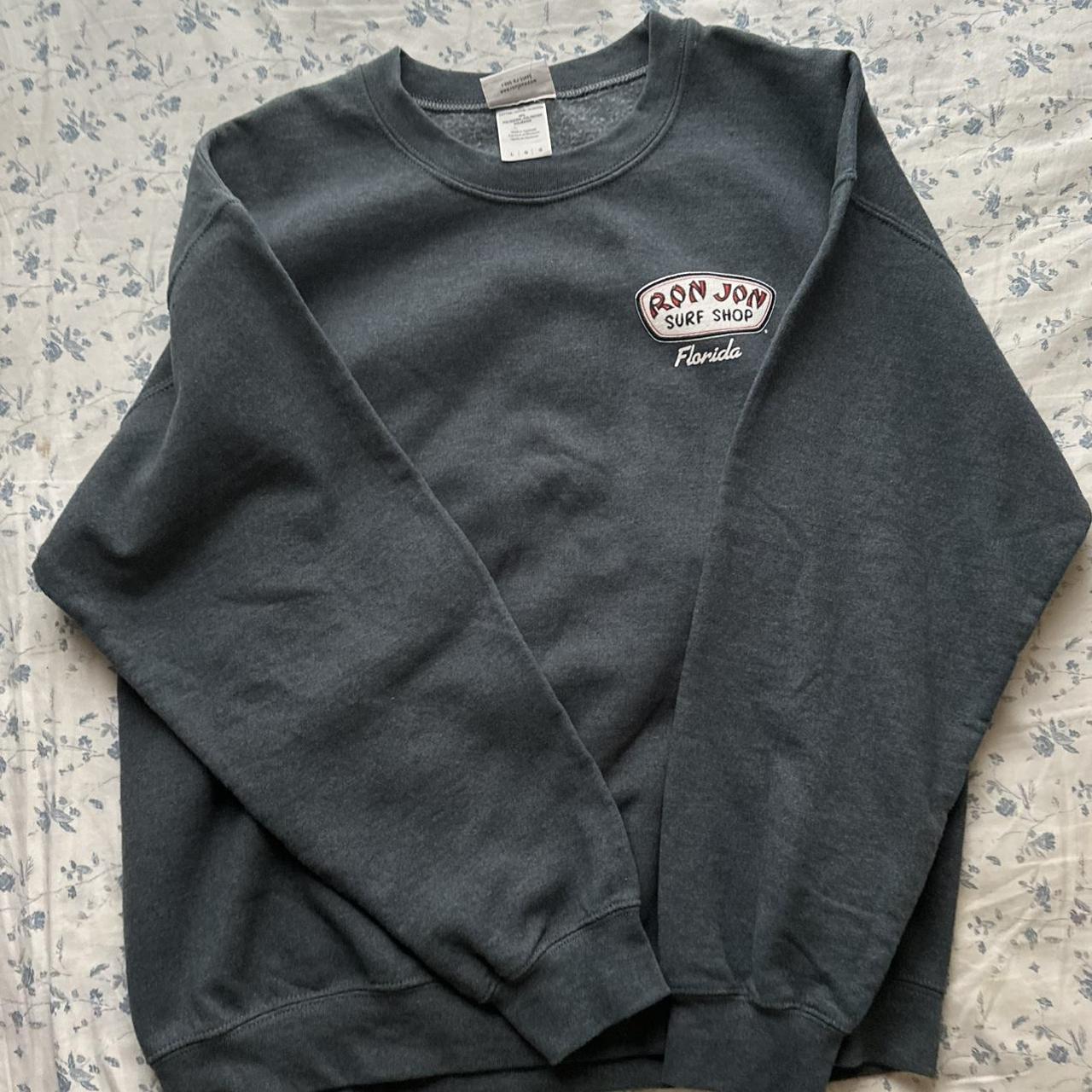 Grey Ron Jon crewneck - Depop
