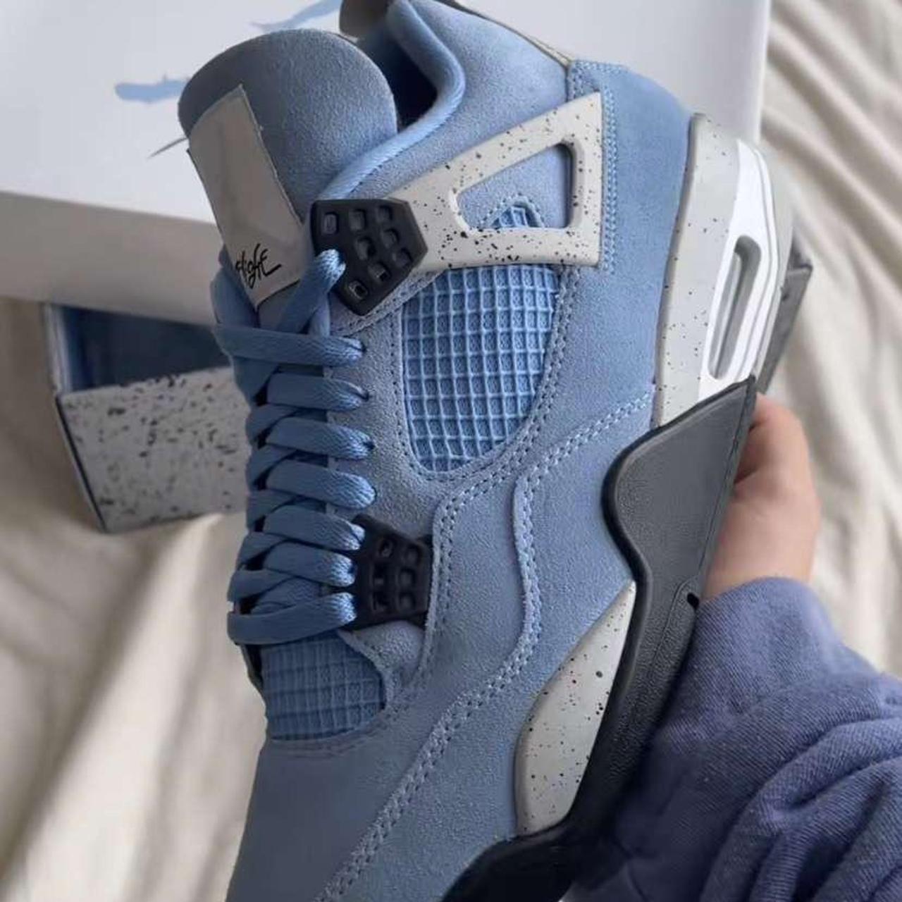 Jordan 4 University blue Authentic Msg for... - Depop