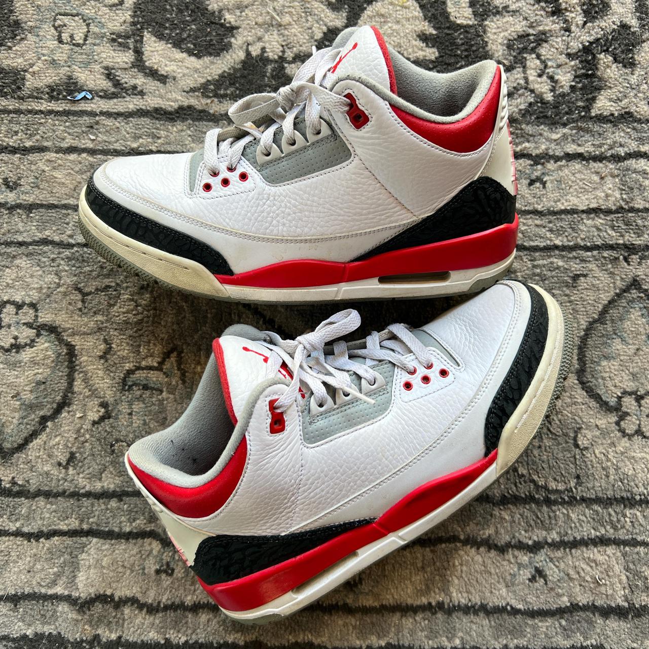 2013 Jordan 3 Fire Red Shoes No Box Size... | Depop