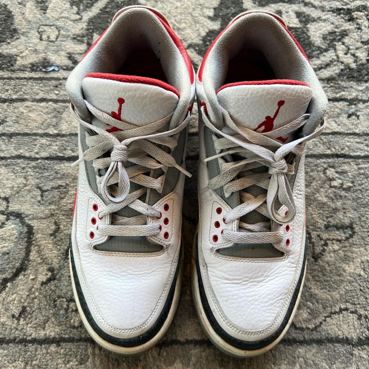 2013 Jordan 3 Fire Red Shoes No Box Size... | Depop