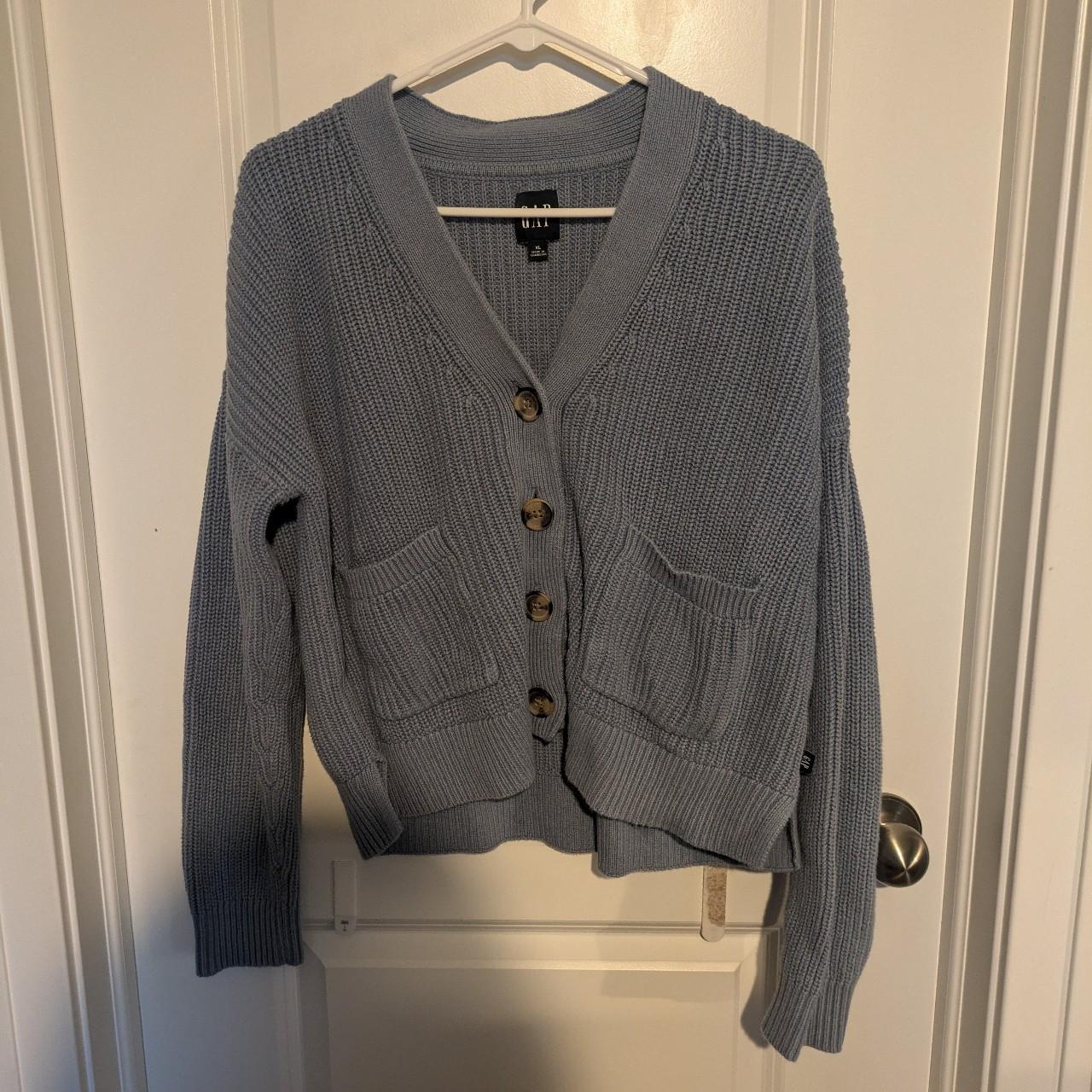 Light blue GAP cardigan sweater - Depop