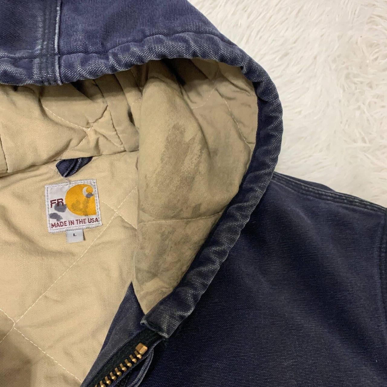 Carhartt FR Jacket Large Blue USA Flame Resistant... - Depop
