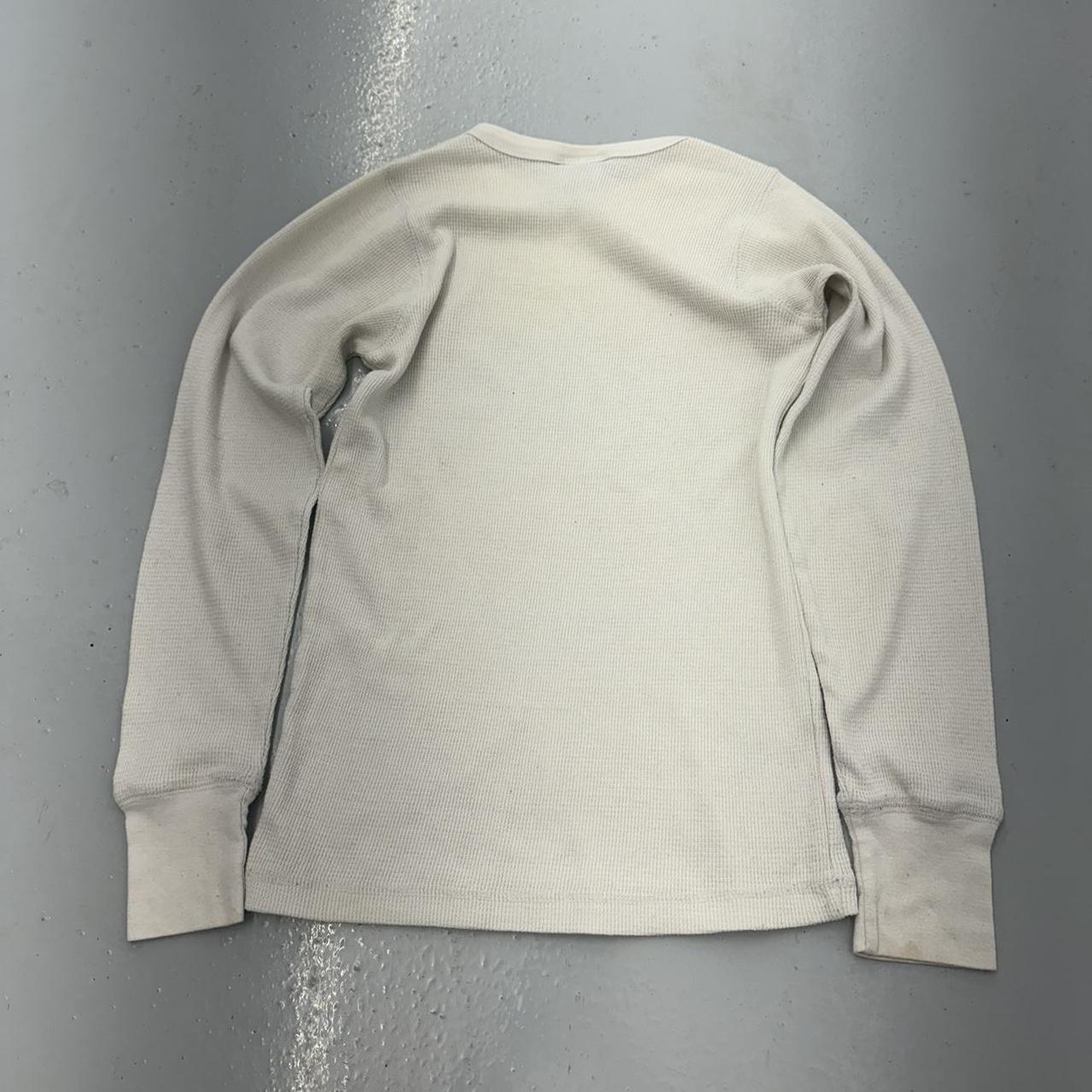 Y2K Miami Ink Skull Thermal Long Sleeve Shirt small... - Depop