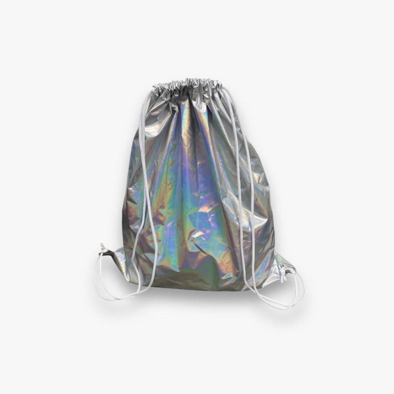 DH SAMPLE SILVER DRAWSTRING BACKPACK Slightly... | Depop