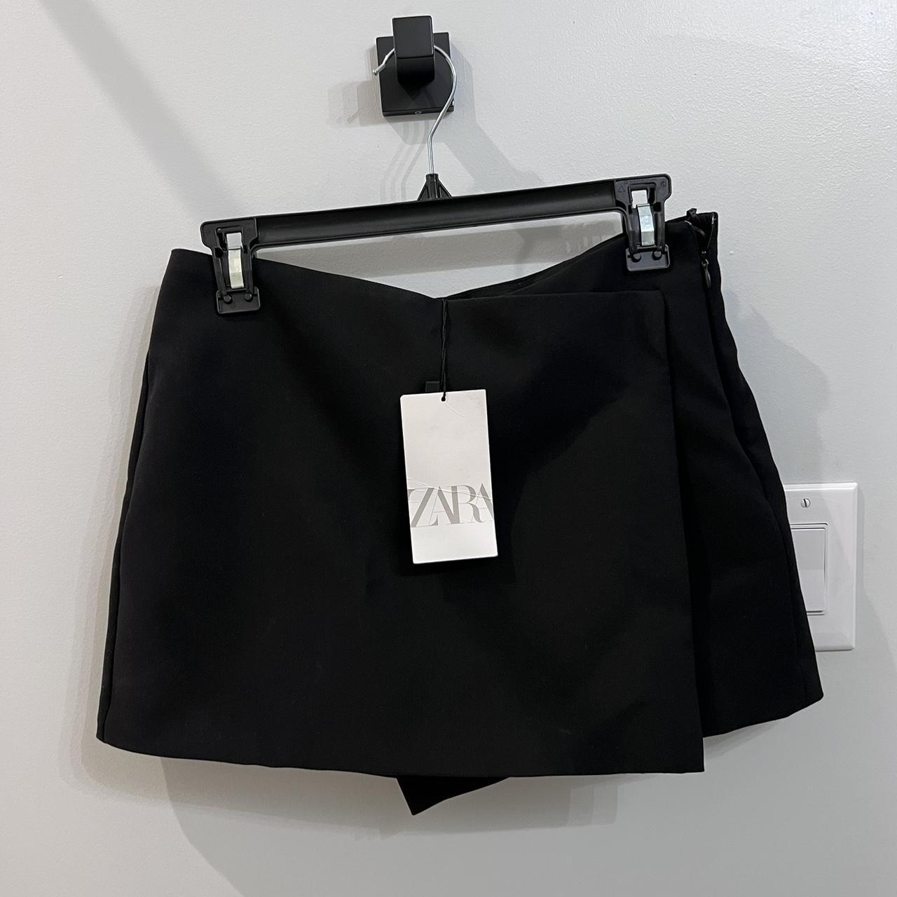 Zara Black Mini Skort NWT Never Used - Excellent... - Depop