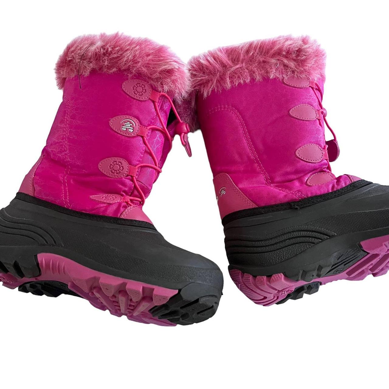 Kamik girls pink snow boots in excellent condition. ... - Depop