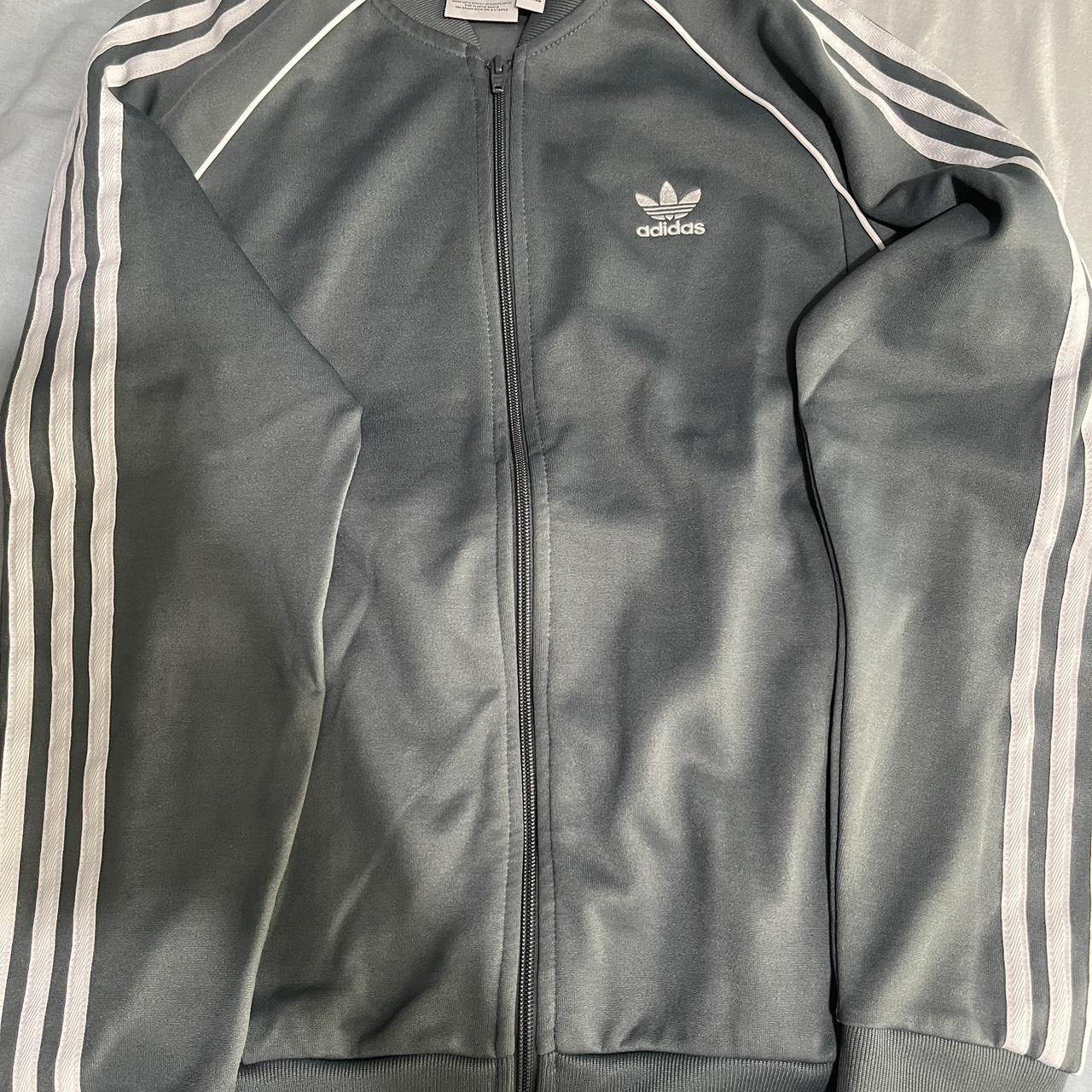 Adidas SST Tracksuit Top Grey Medium Like new - Depop