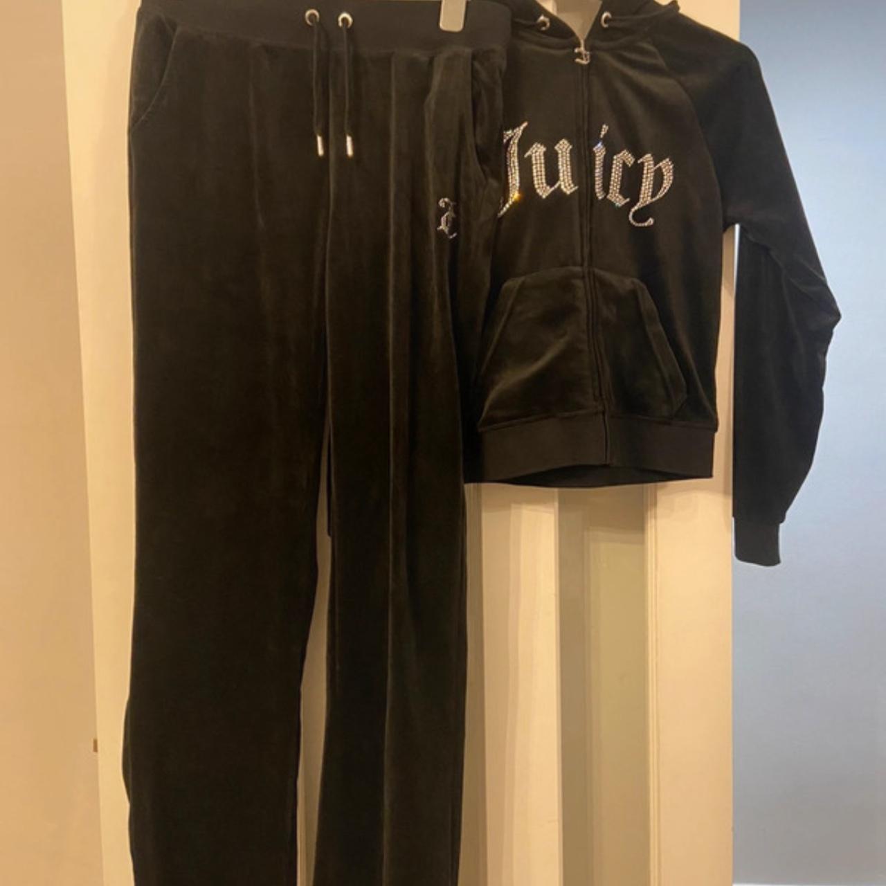 Juicy Couture black velour tracksuit #tracksuit - Depop